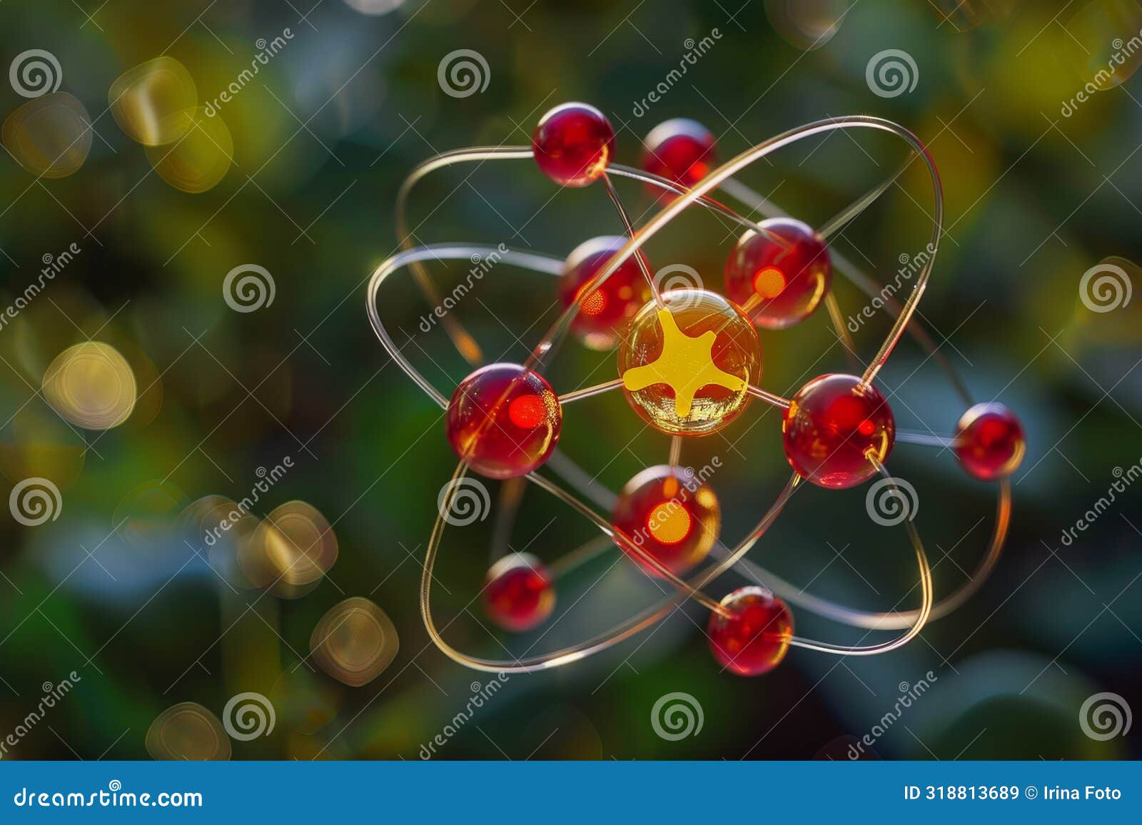 Scientific Model of the Atom Stock Image - Image of isolated, graphic ...