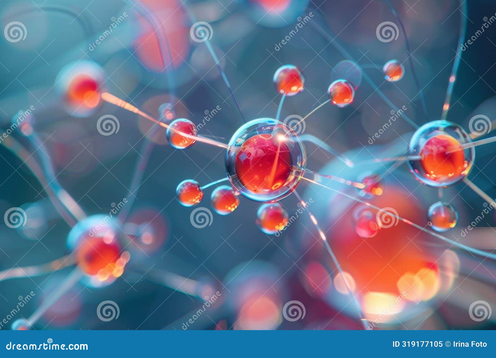 Scientific Model of the Atom Stock Image - Image of atomic, molecular ...