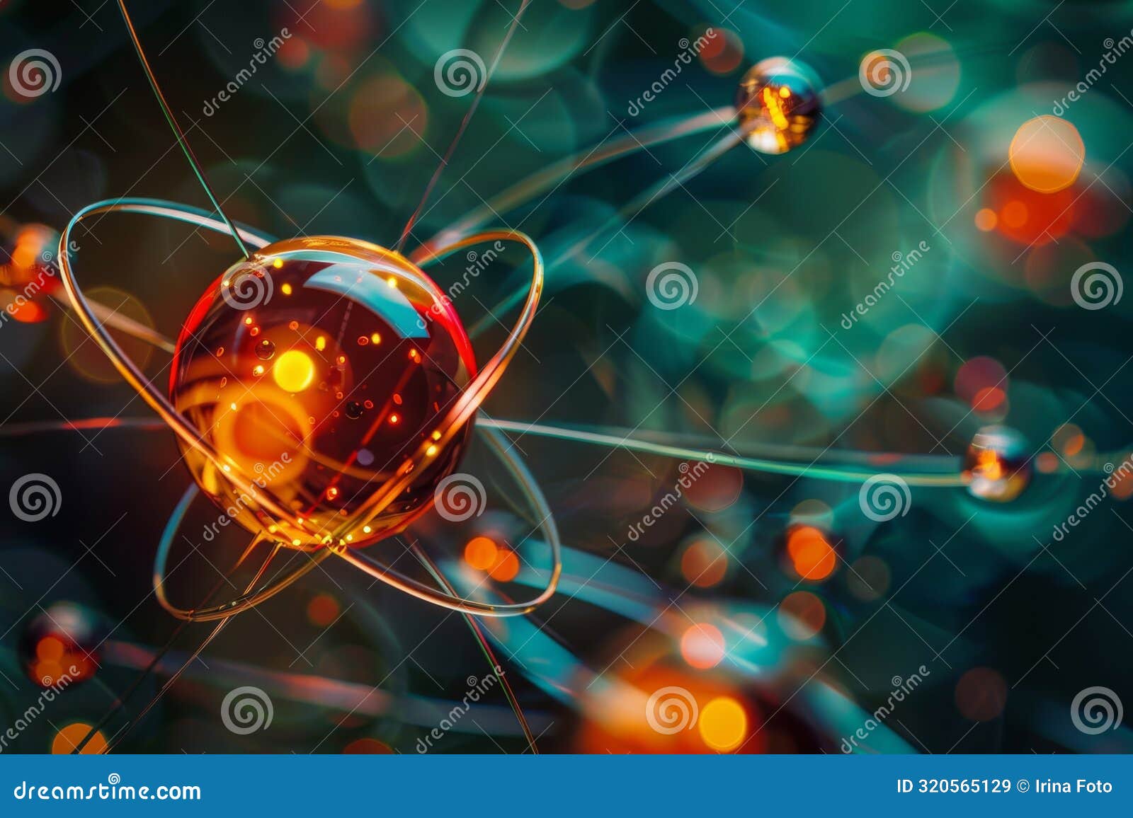 Scientific Model of the Atom Stock Image - Image of isolated, graphic ...