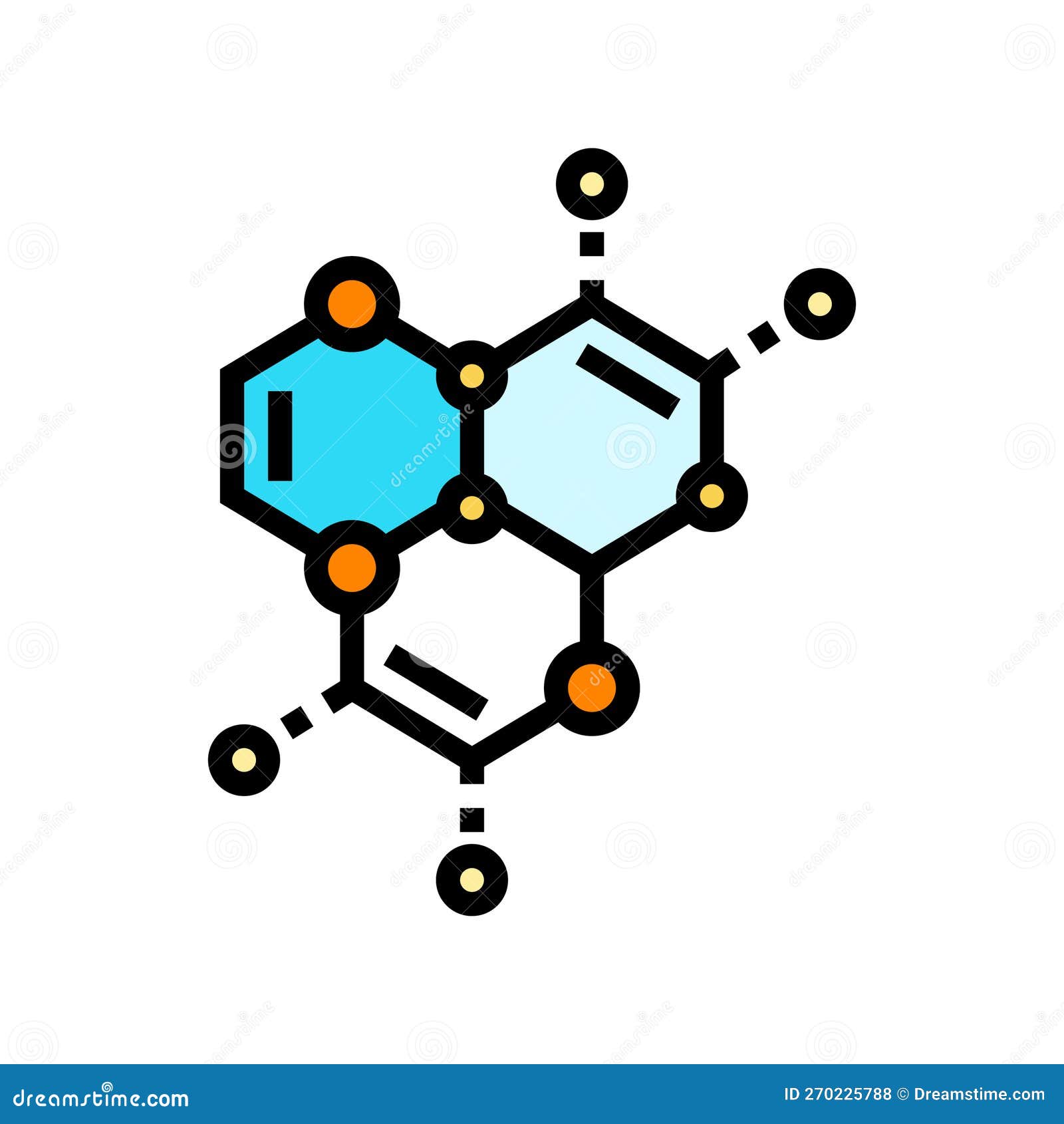 Scientific Molecular Structure Color Icon Vector Illustration Stock ...