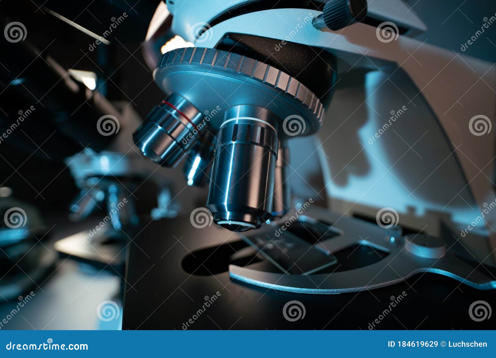 Scientific Optical Microscope in the Laboratory Stock Image - Image of ...