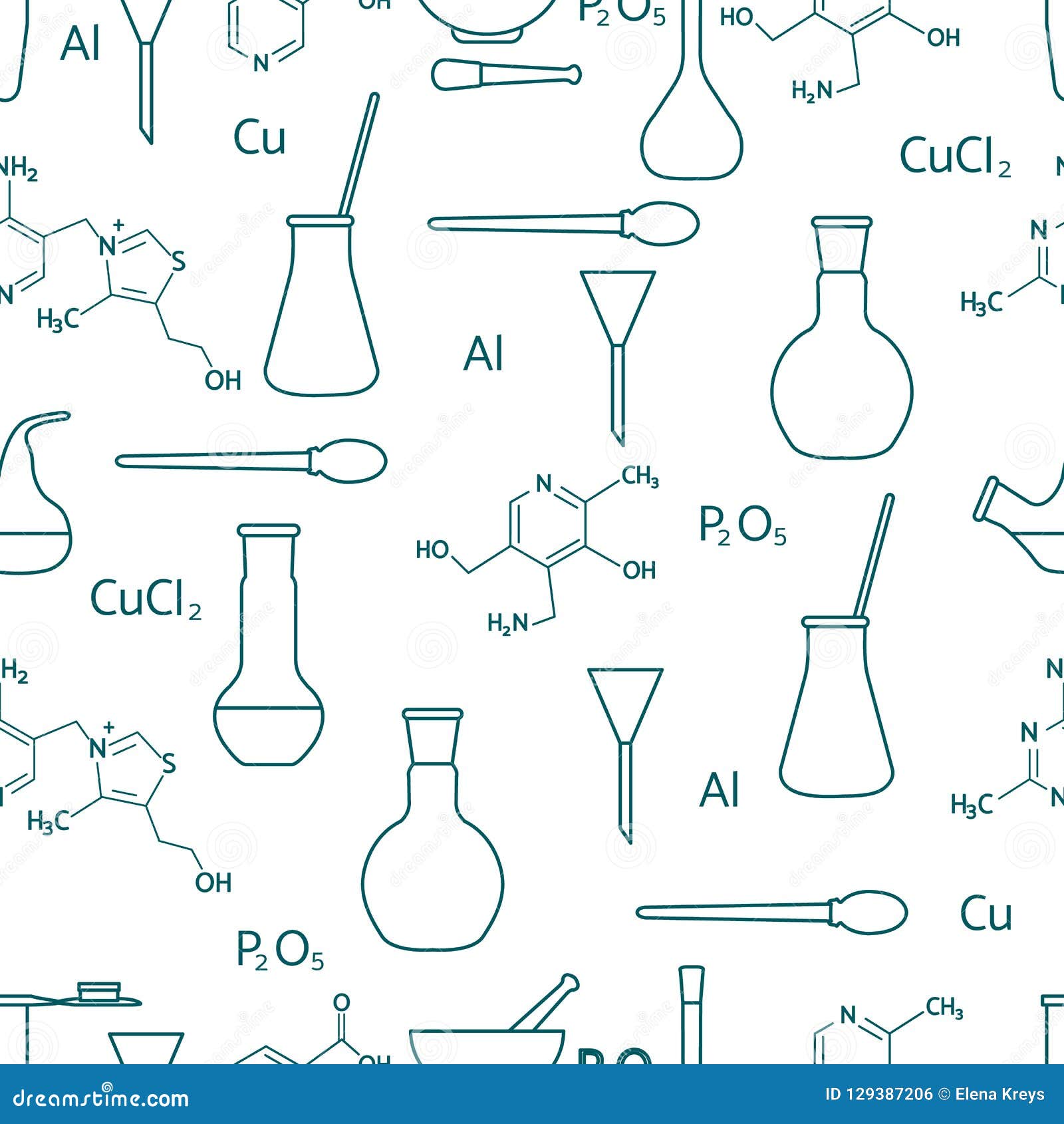 Scientific Pattern. Chemistry, Biology, Medicine. Stock Vector ...