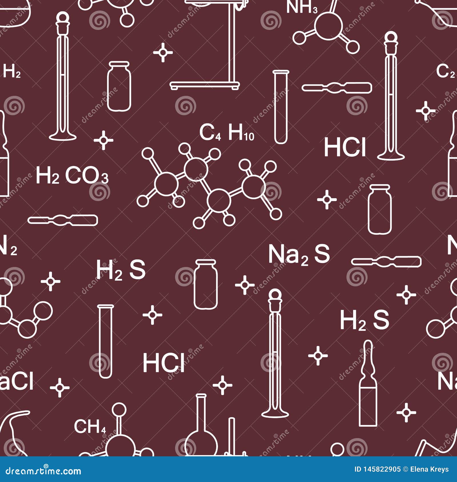 Scientific Pattern. Chemistry, Biology, Medicine Stock Vector ...