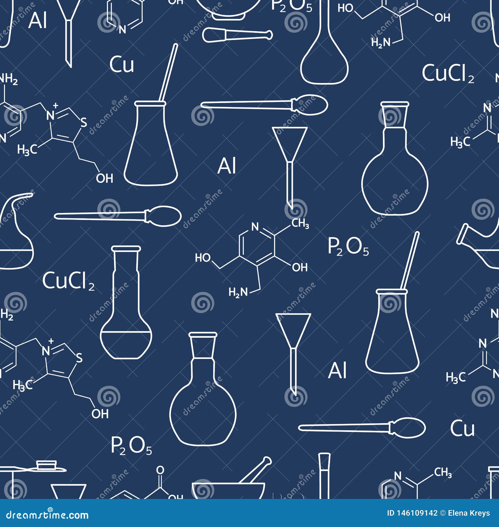 Scientific Pattern. Chemistry, Biology, Medicine Stock Vector ...