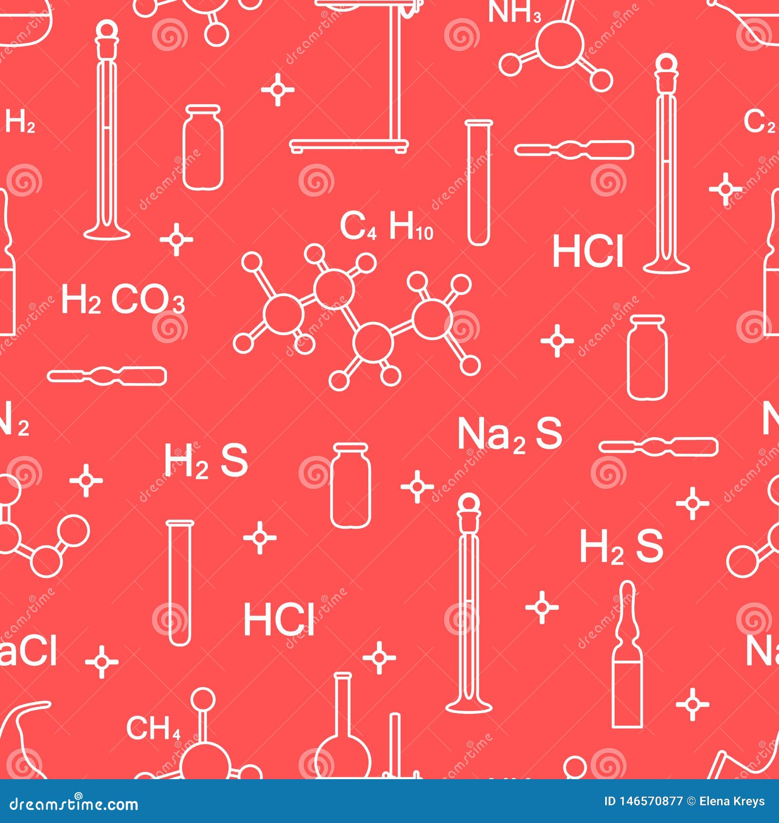 Scientific Pattern. Chemistry, Biology, Medicine Stock Vector ...