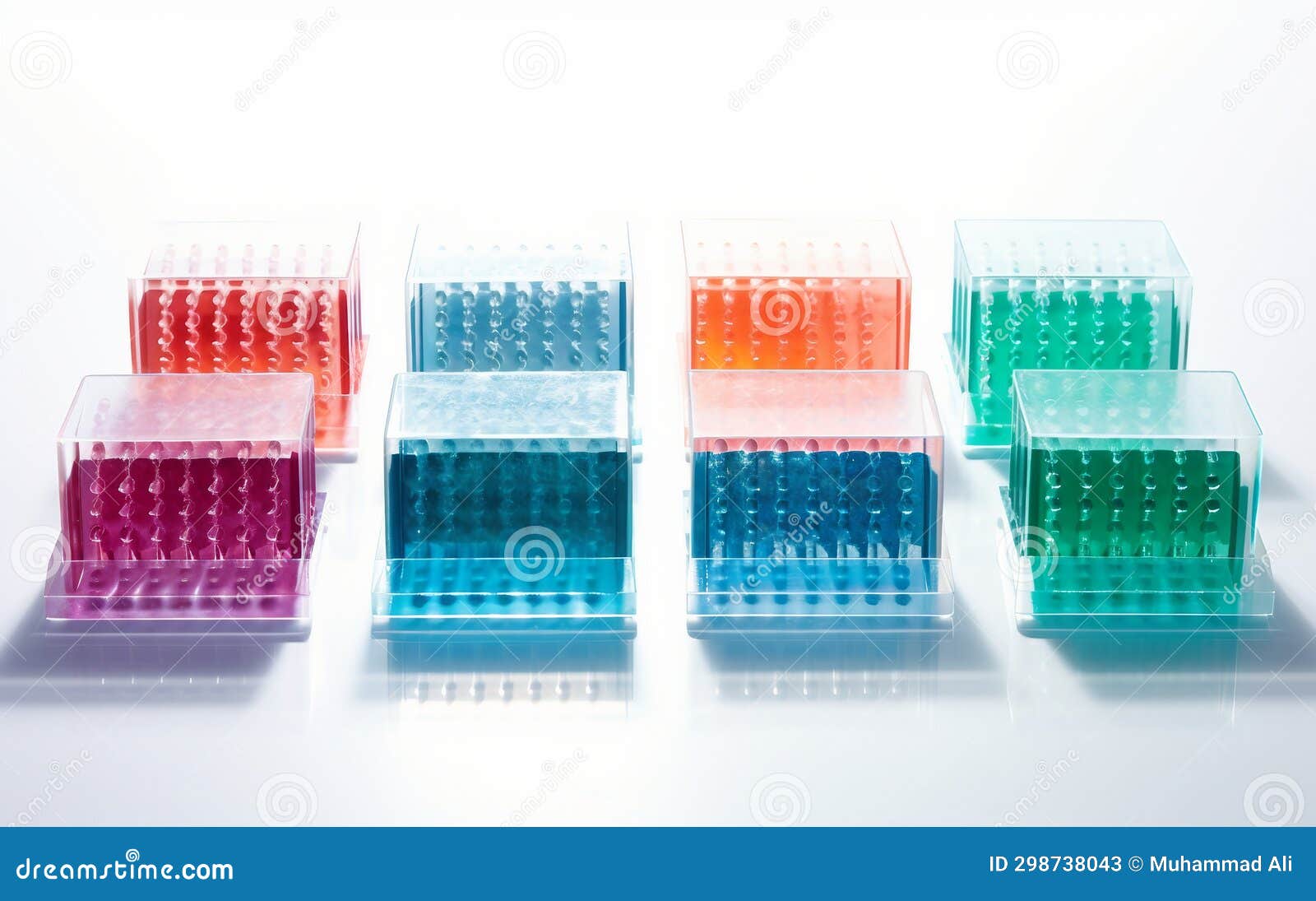 Scientific Plate Array on White Background Stock Image - Image of ...