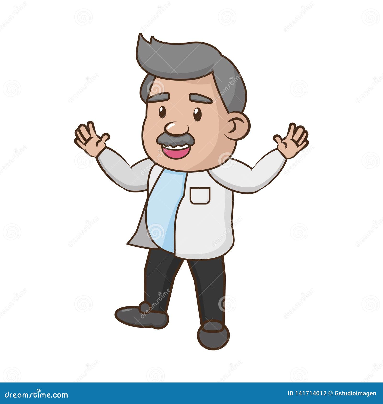 Scientific Professor Writing Notes Conducting Test In Chemical ...