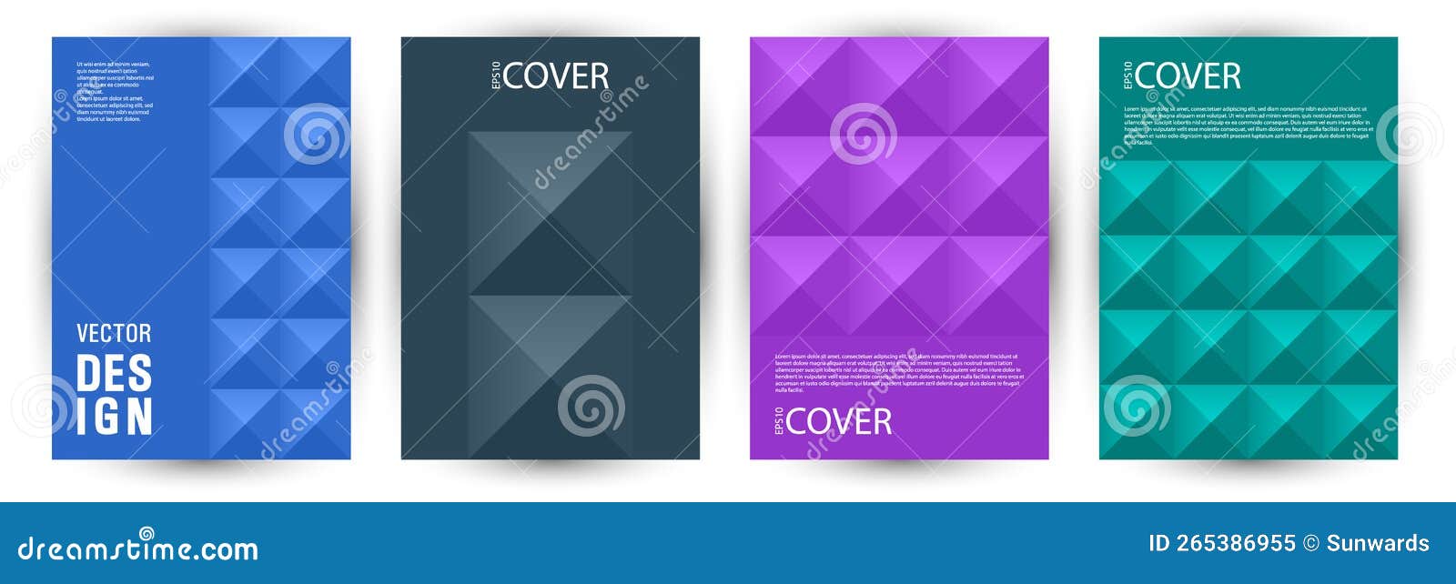 Scientific Publication Front Page Layout Bundle A4 Design. Modernism ...