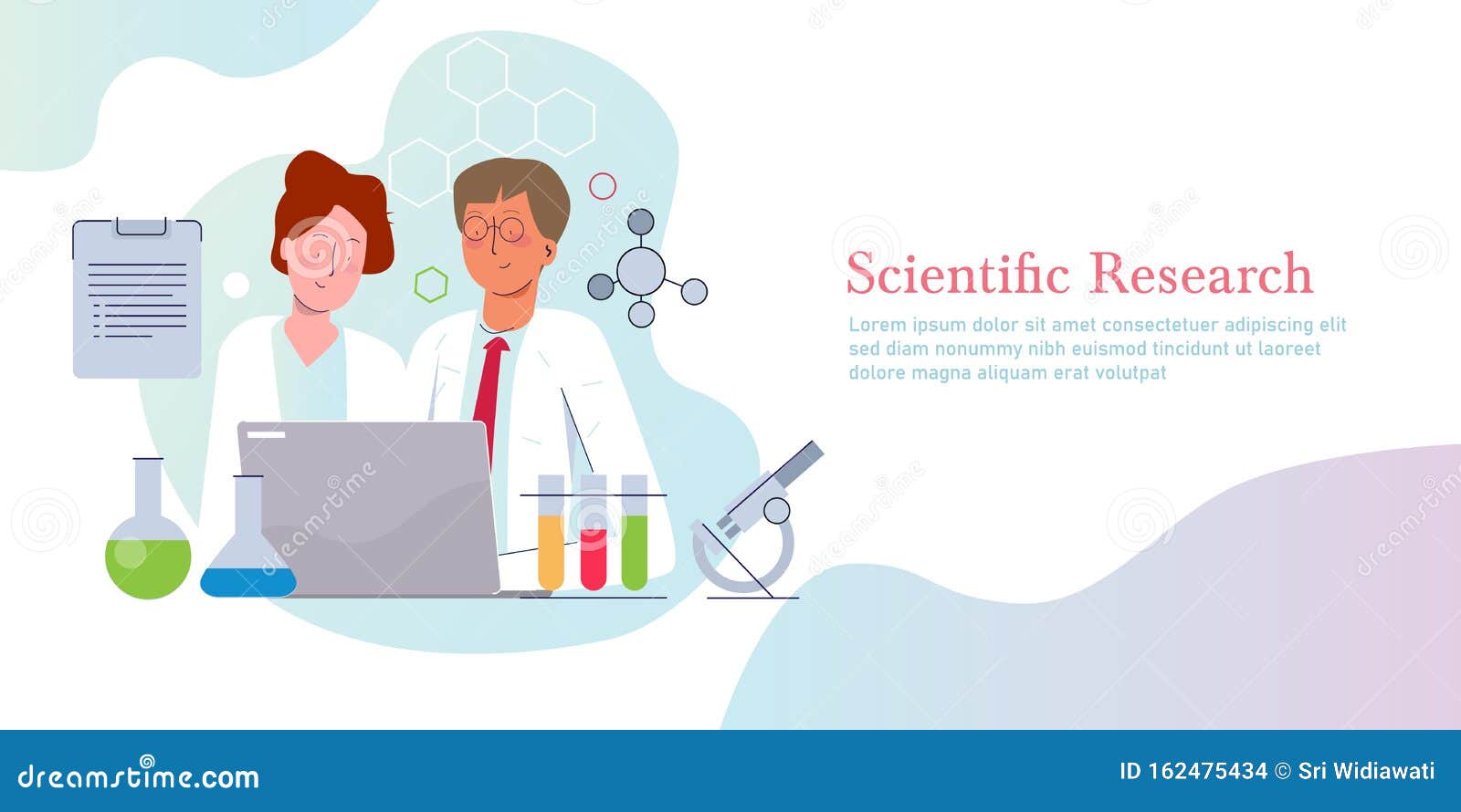 Scientific Research. Concept of Science Discovery in Laboratory Vector ...