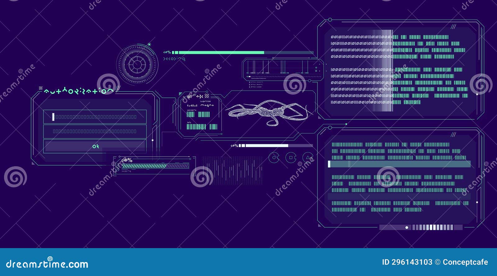 Scientific Research Data Processing Interface. Stock Vector ...