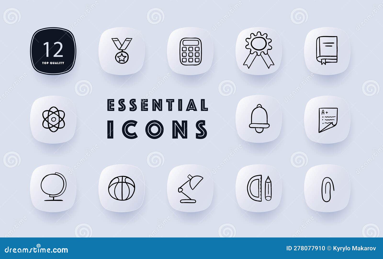 Scientific Research and Innovation Icon Set. Laboratory Equipment ...
