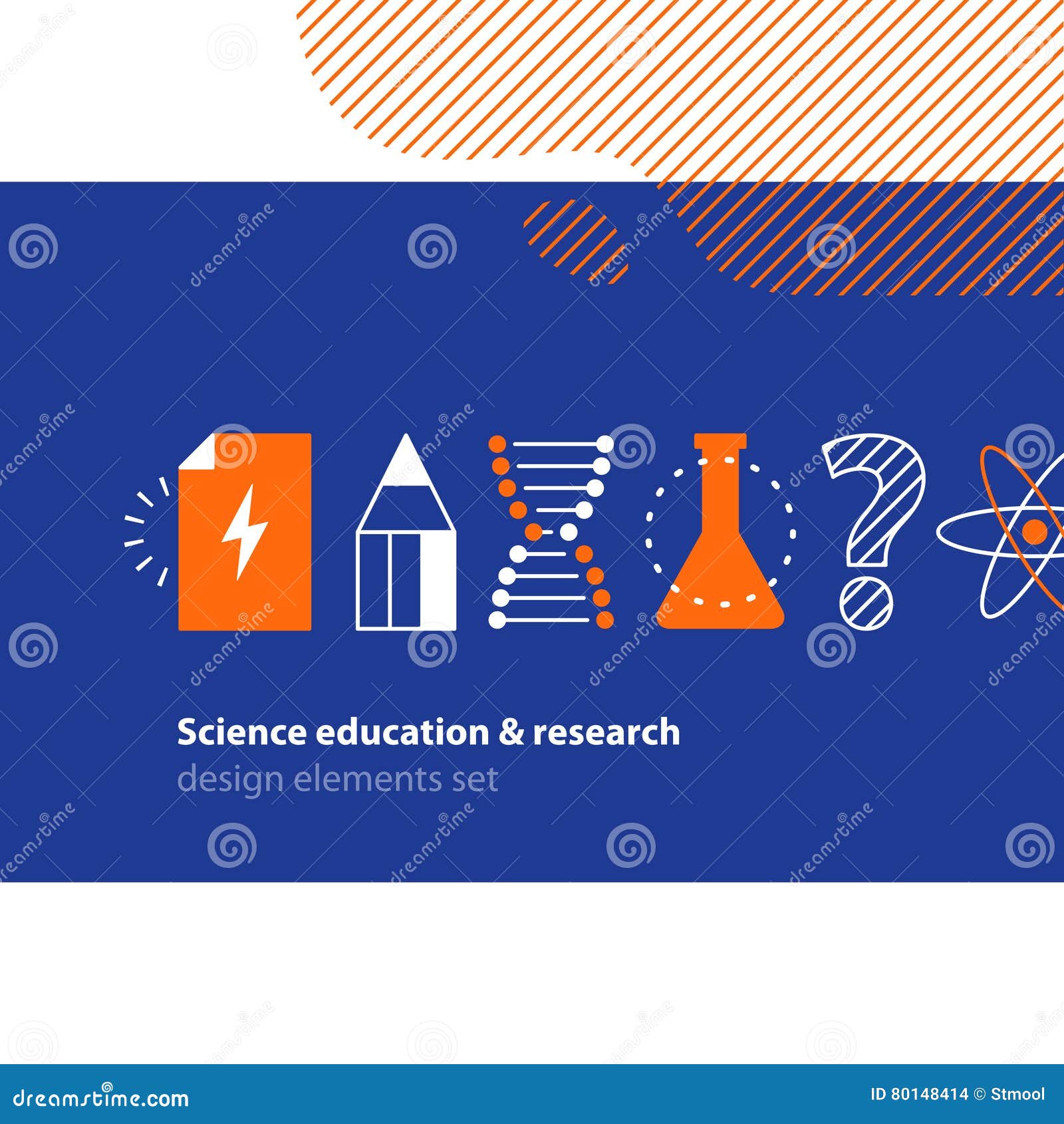 Scientific Research, Science Education Icons Set Stock Vector ...