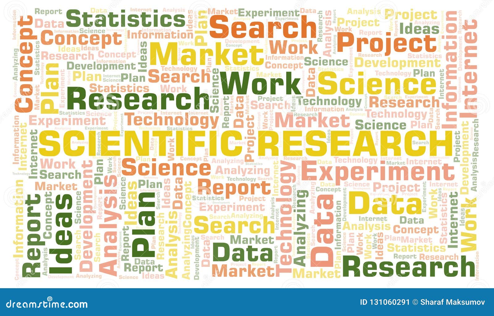 Scientific Research Word Cloud. Stock Illustration - Illustration of ...
