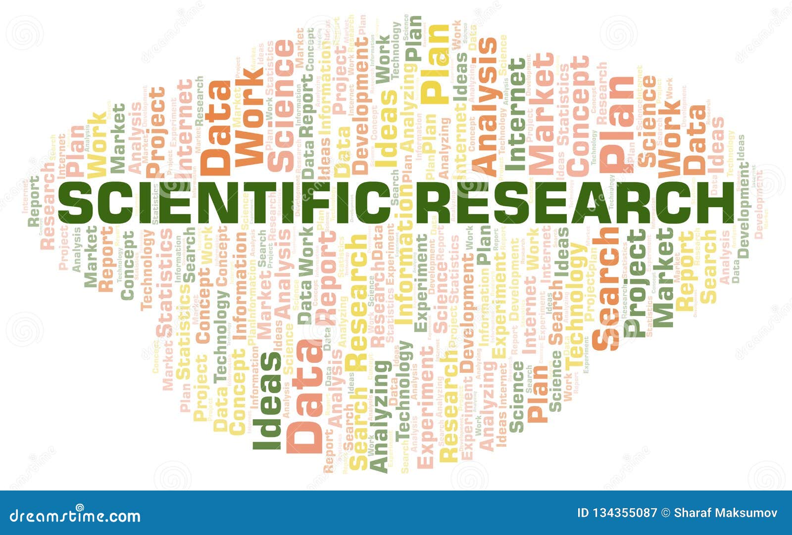 Scientific Research Word Cloud Stock Illustration - Illustration of ...
