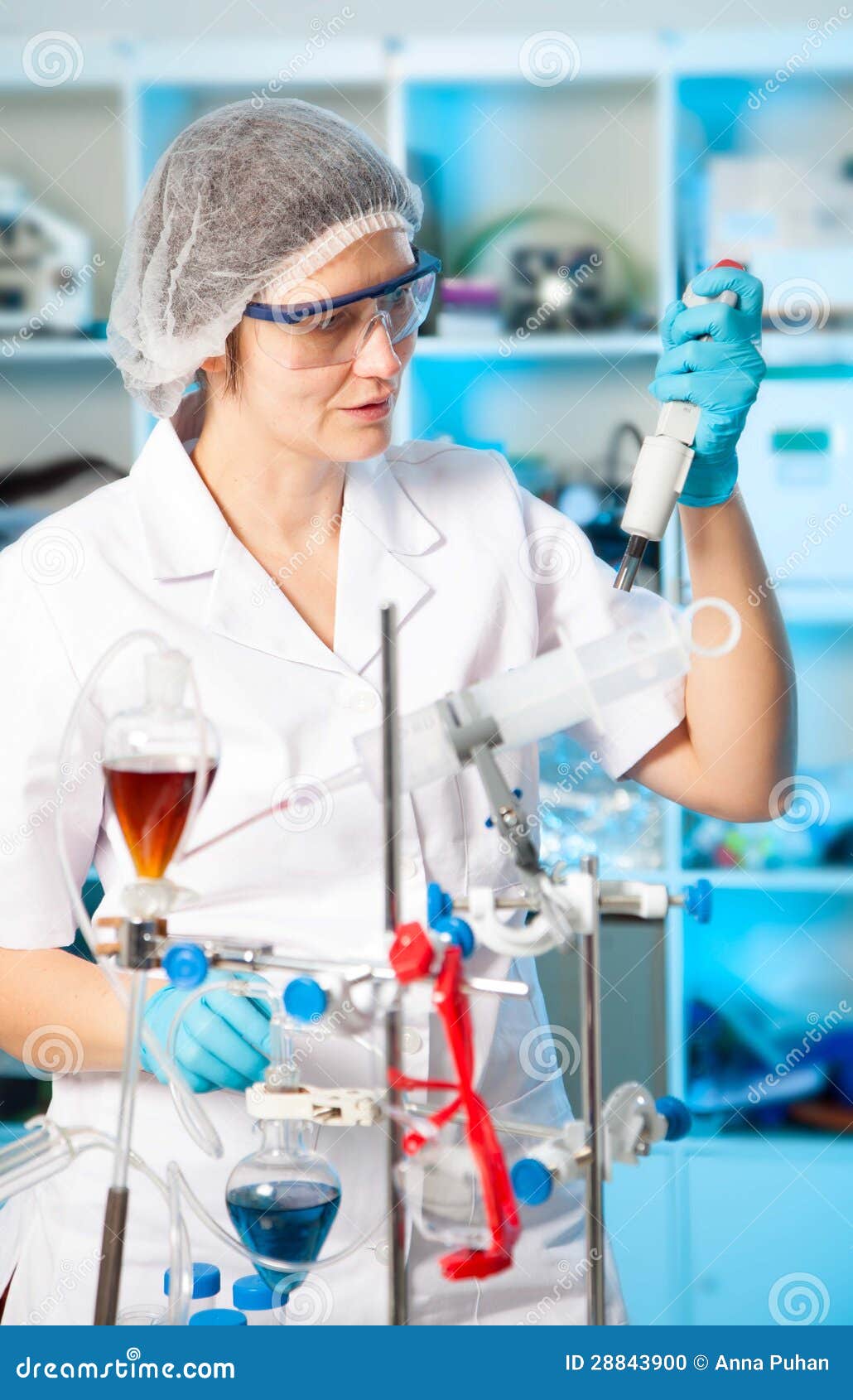 Scientific Researcher in a Lab Stock Photo - Image of people, test ...