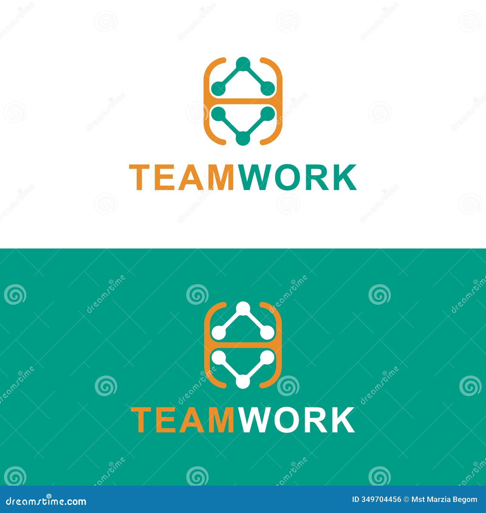 Scientific Teamwork Logo Design Vector, Network, Connected, Cooperation, Corporate Stock Vector ...