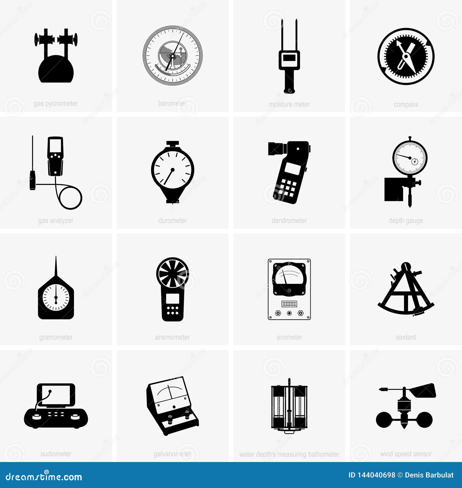 Scientific and Technical Measuring Devices Stock Vector - Illustration ...