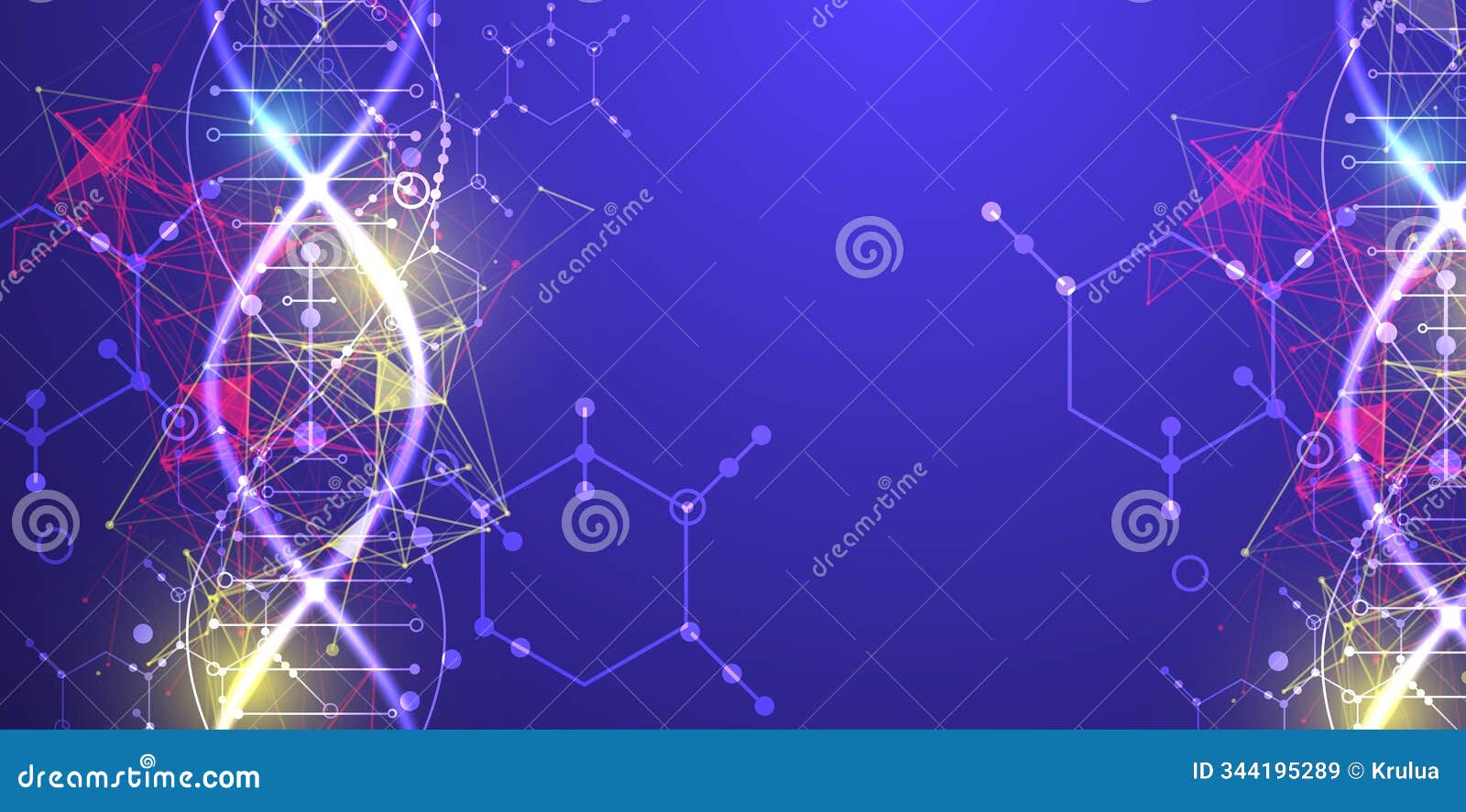 Scientific and Technological Background. Abstract Image of DNA Molecule ...