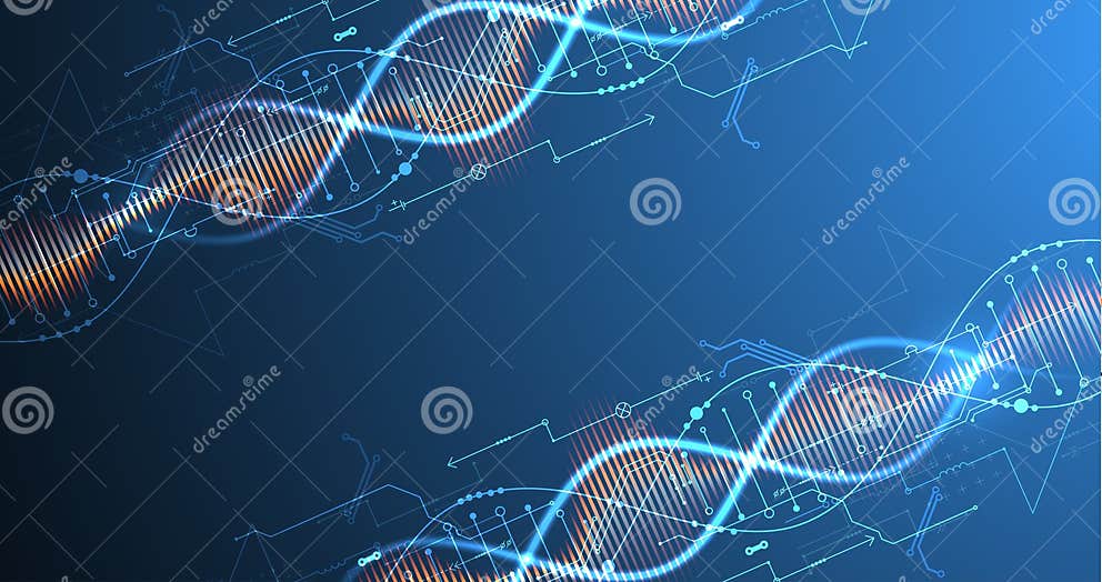 Scientific and Technological Background. Image of Dna Molecule with ...