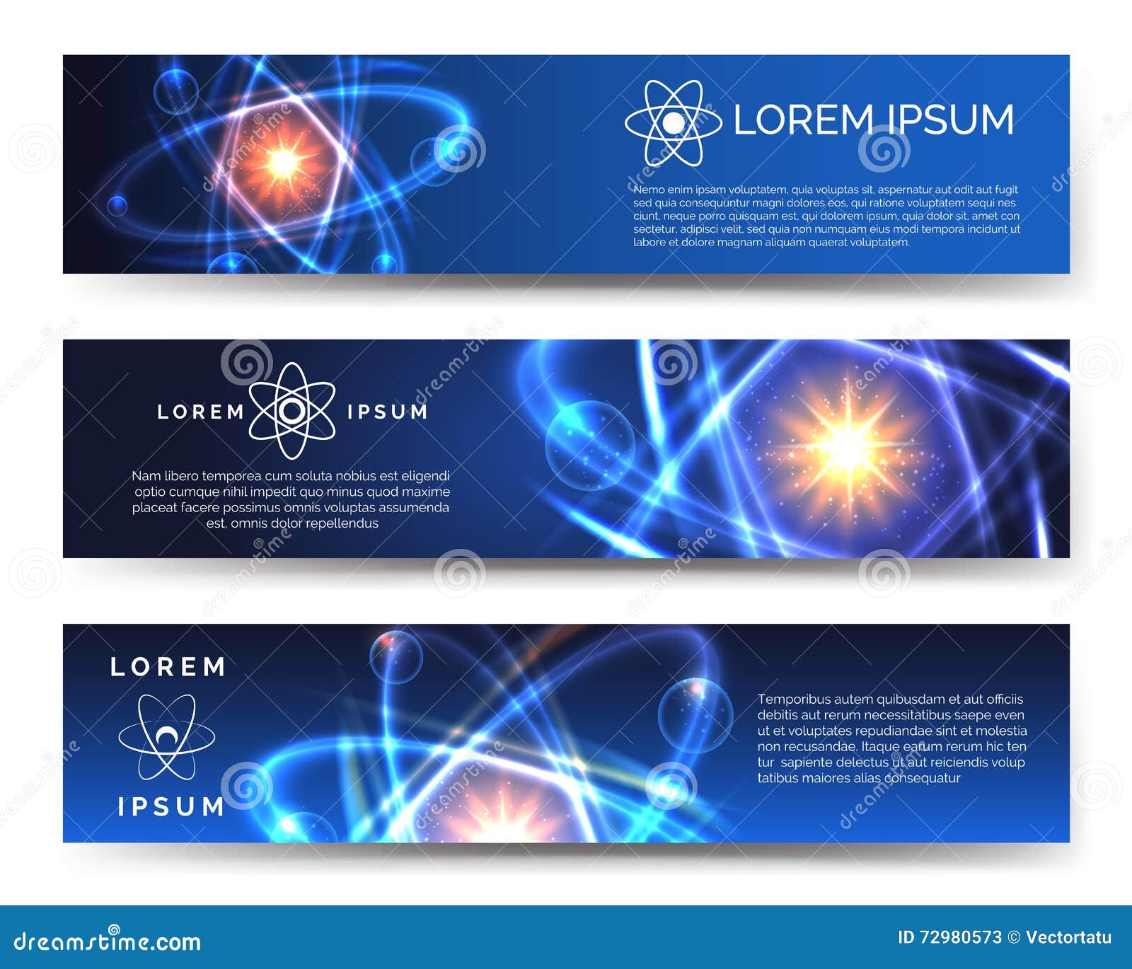 Scientific and Technological Banners Stock Vector - Illustration of ...