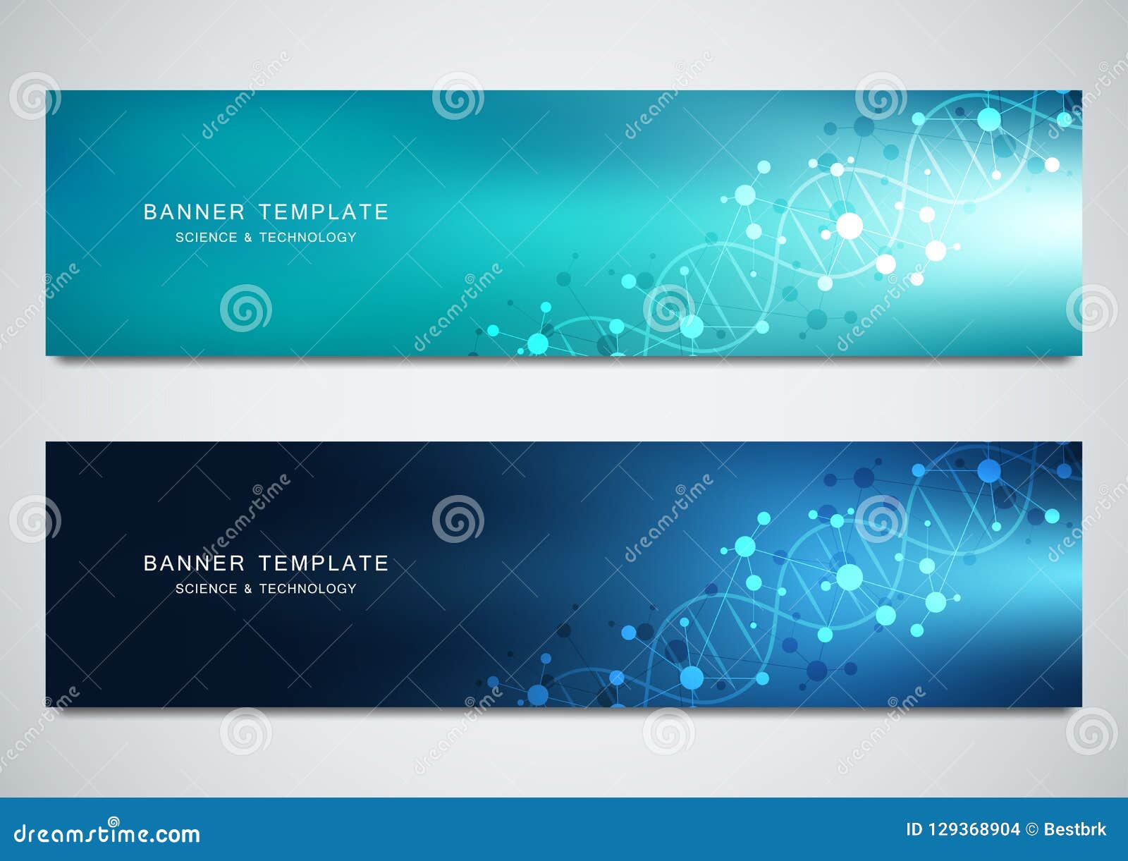 Scientific and Technological Vector Banners. Abstract Background with ...