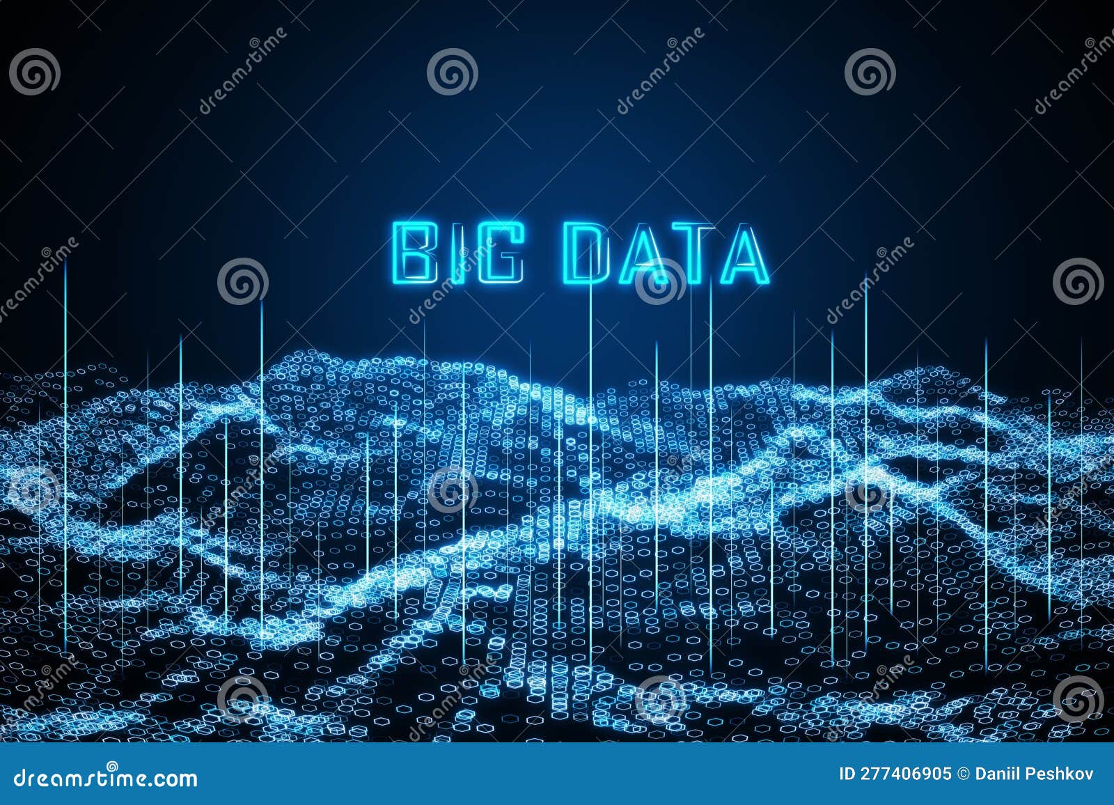 Scientific Technologies, Digital Data and Information Analysis Concept ...
