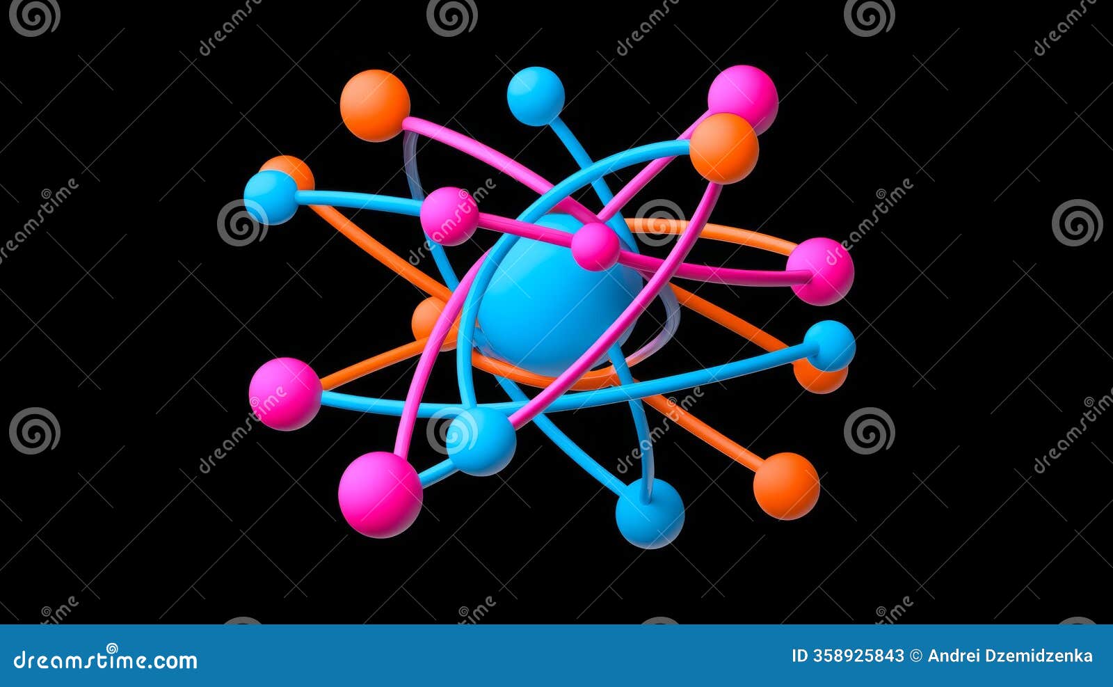 Scientific Technology Abstract Concept, Quantum Entanglement. Stock ...