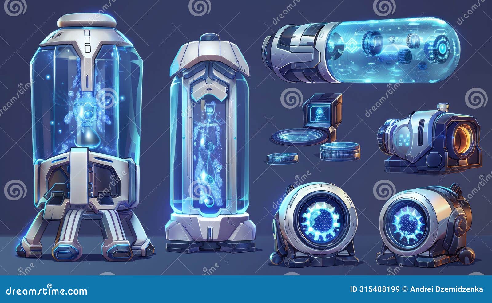 Scientific Technology Camera, Sci-fi Laboratory Equipment, Realistic 3D Modern Illustration of ...