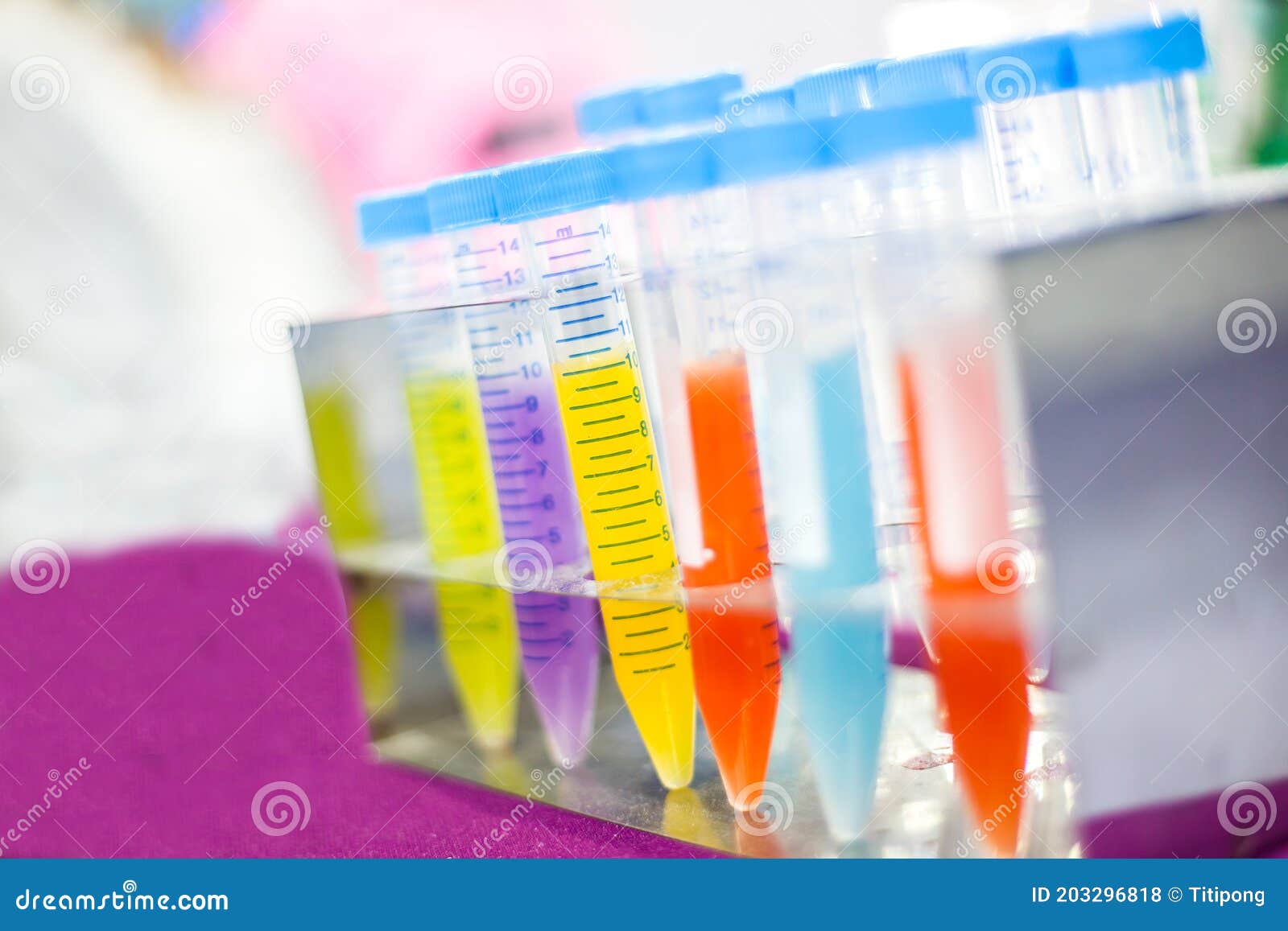 Scientific Test Tube Simulations in the Lab Stock Photo - Image of ...
