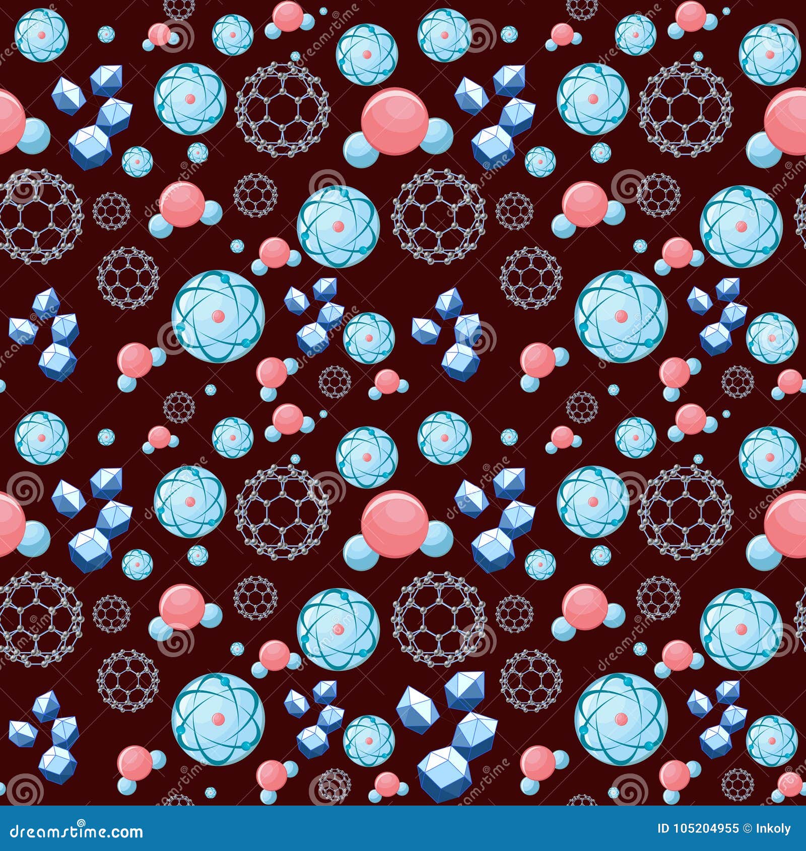 Scientific Texture Seamless Pattern. Stock Vector - Illustration of ...