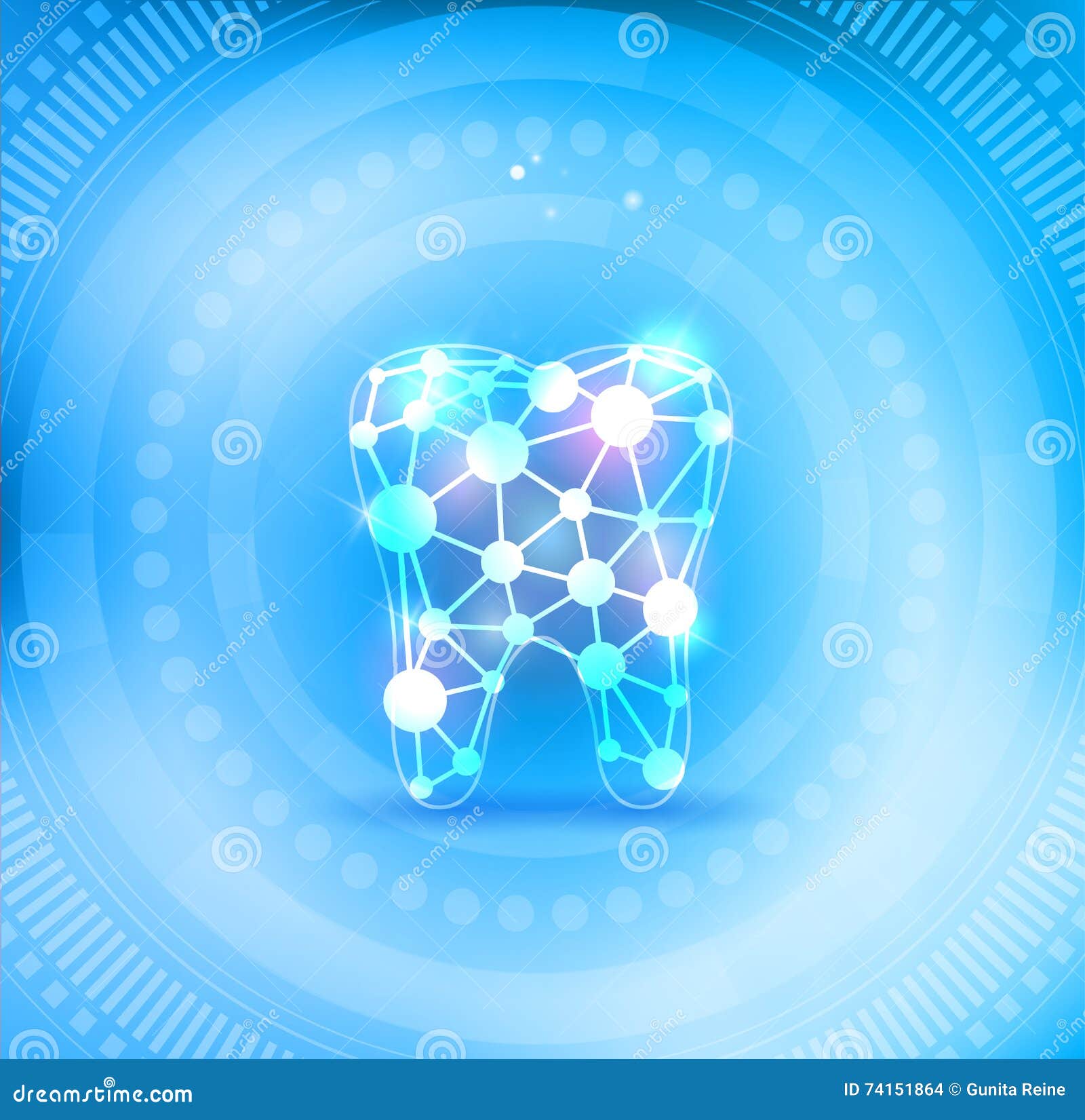 Tooth Of Molecules Vector Illustration | CartoonDealer.com #35233570