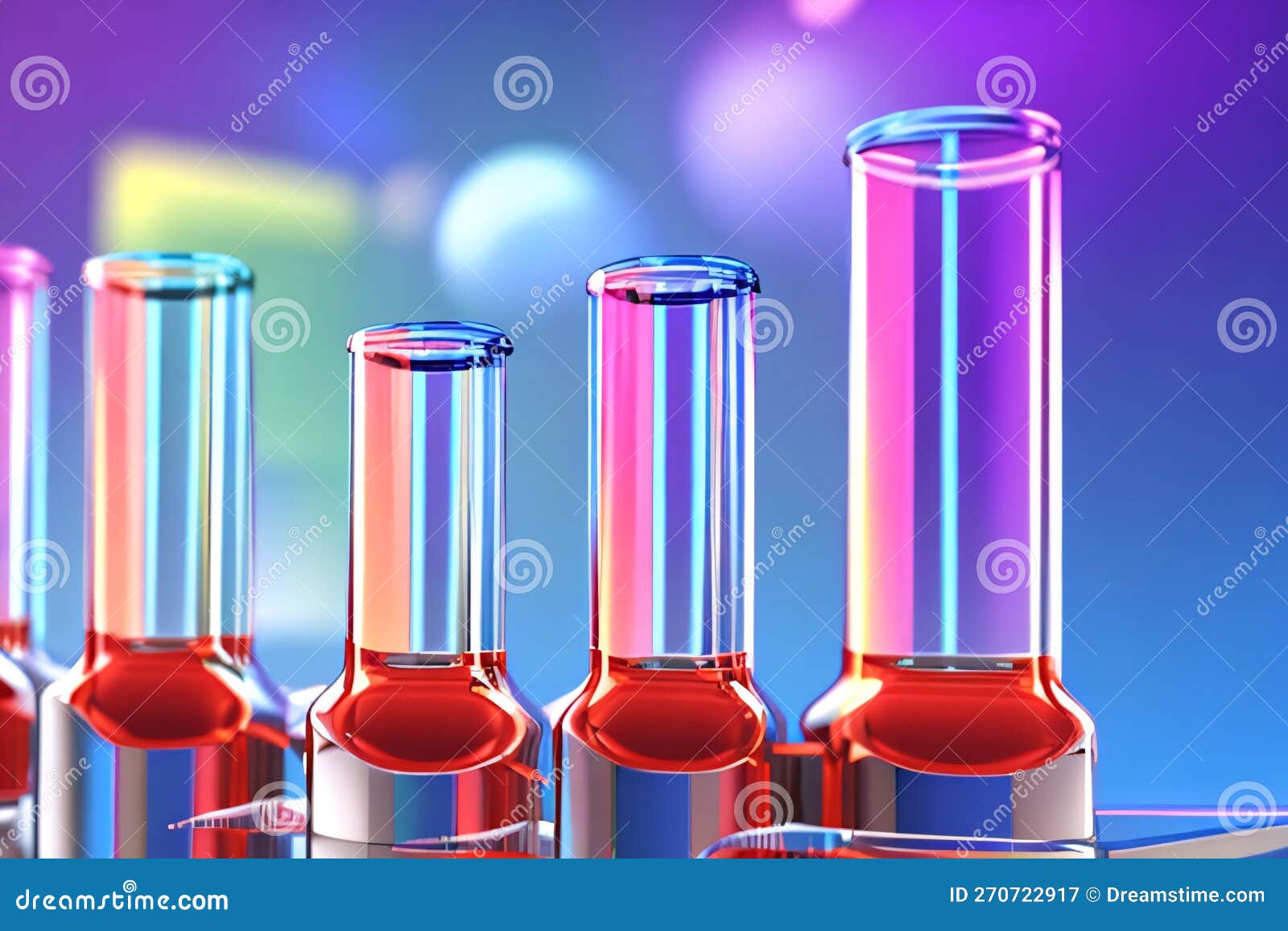 Scientific Tubes with Various Colored Fluids in a Modern Laboratory ...