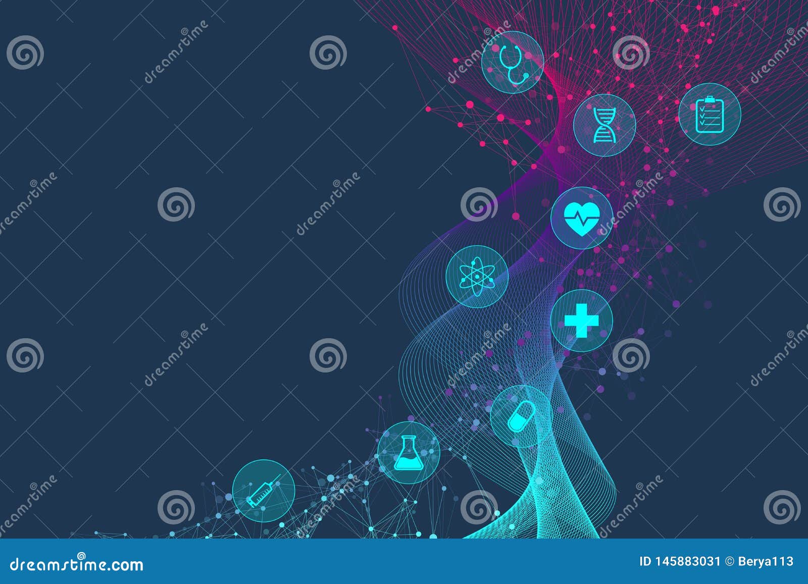 Scientific Vector Illustration Genetic Engineering and Gene ...