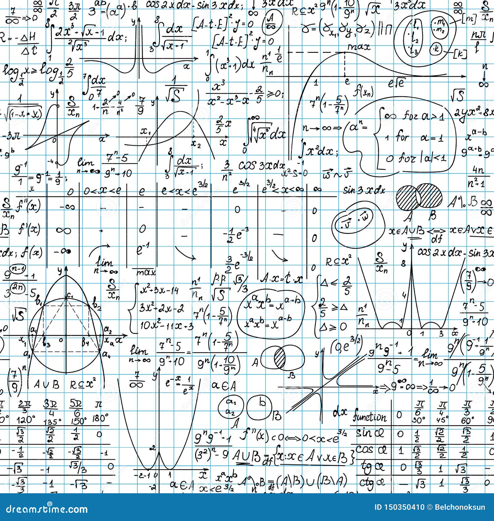 Scientific Vector Seamless Background with Math and Physics Handwritten ... Scientific Vector Seamless Background with Math and Physics Handwritten ...