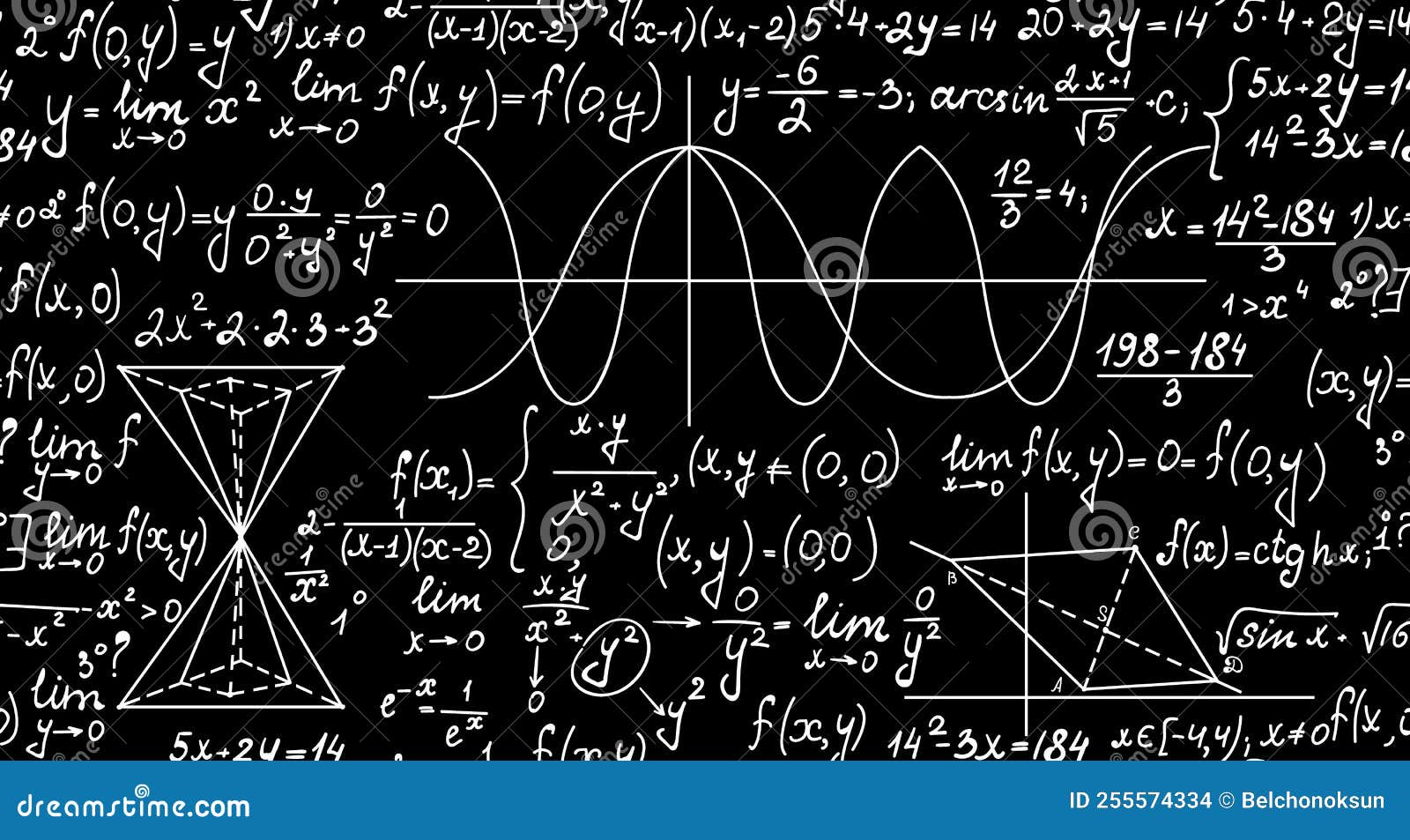 Scientific Vector Seamless Pattern with Math Equations, Calculations ... Scientific Vector Seamless Pattern with Math Equations, Calculations ...