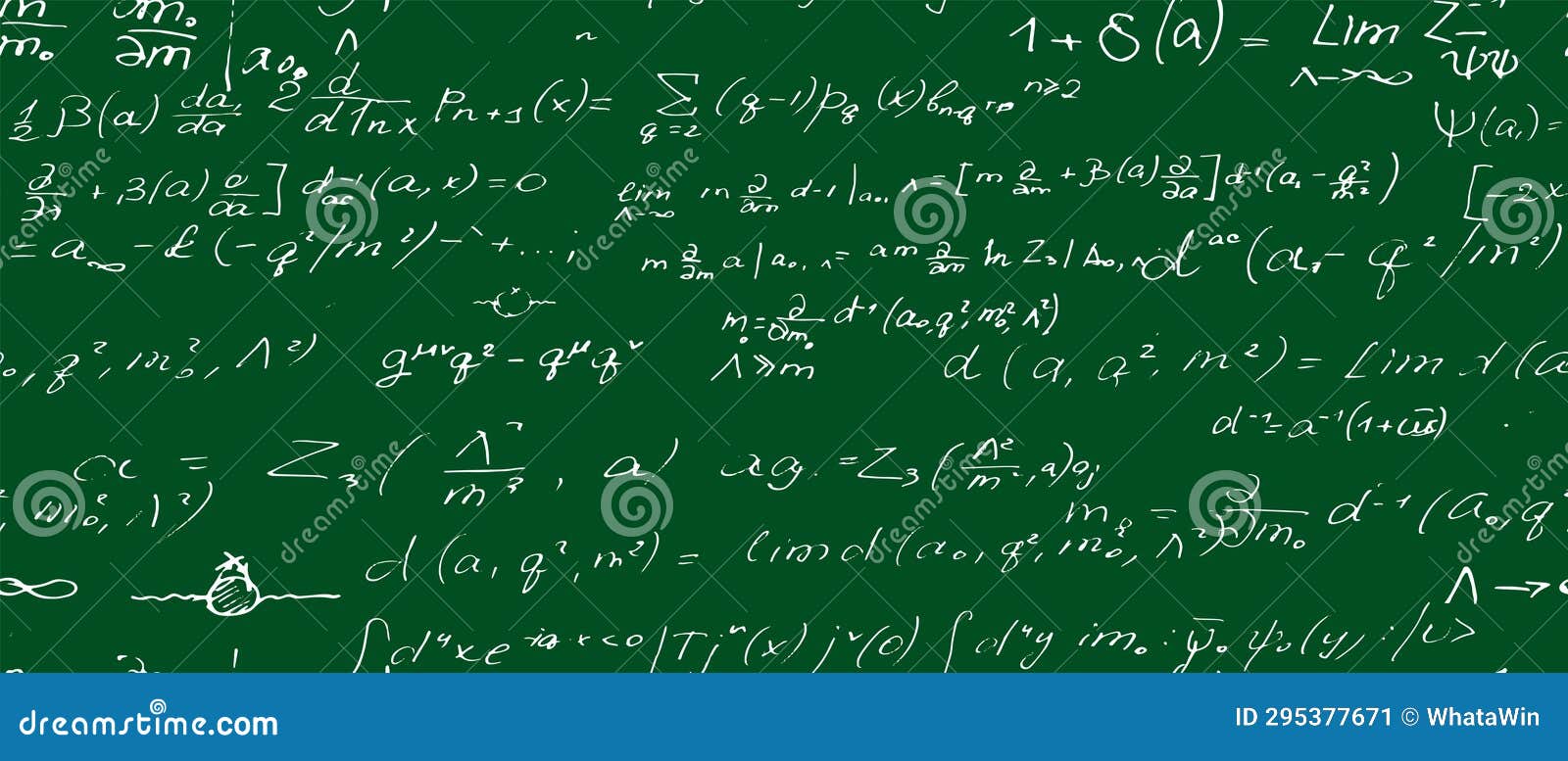 Scientific Vector Seamless Pattern with Physical Formulas. Endless Math ...
