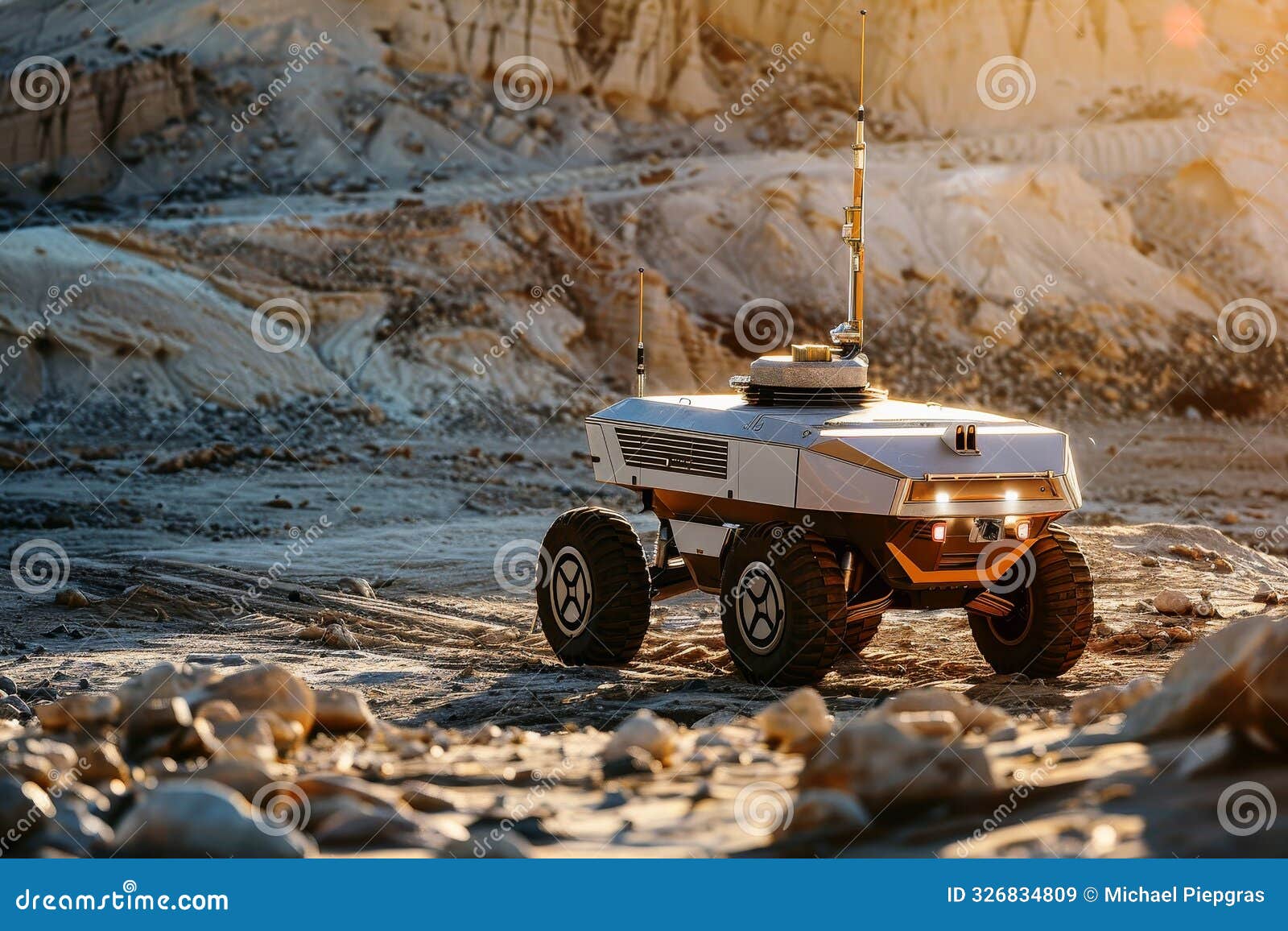 A Scientific Vehicle on a Surface Similar To Mars Stock Image - Image ...