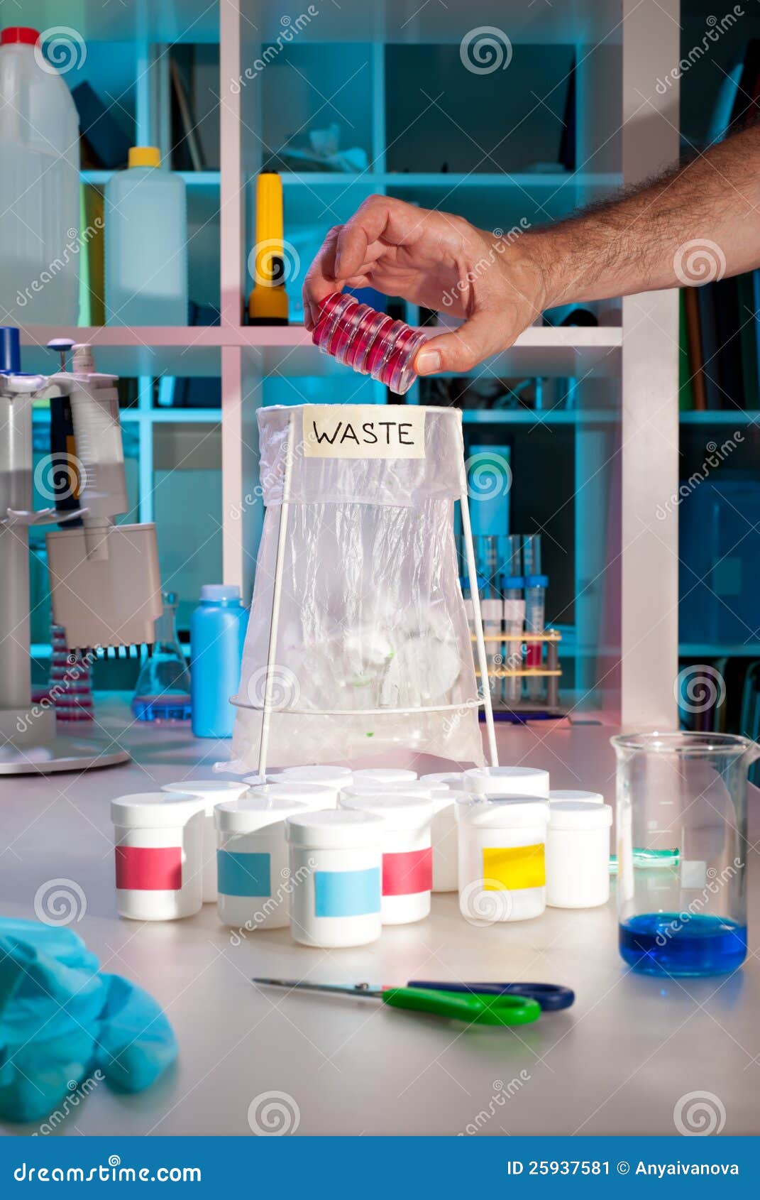 Scientific Waste in Modern Lab Stock Image - Image of medical ...