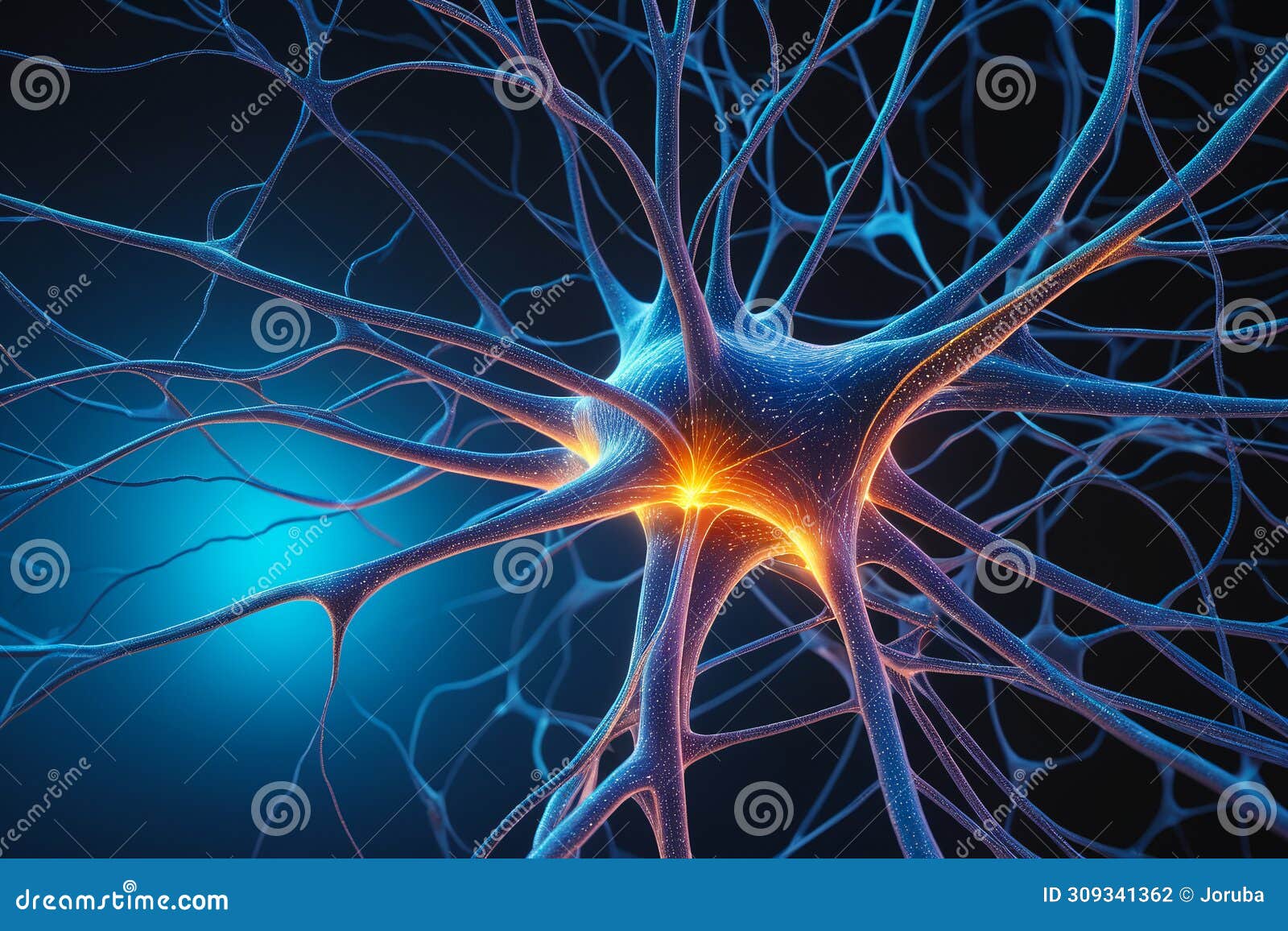 Scientifical Illustration Of Neural System Royalty-Free Cartoon ...