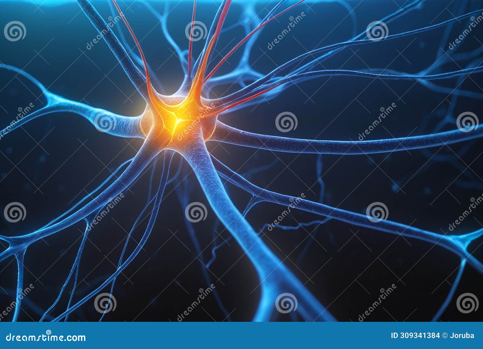 Scientifical Illustration Of Neural System Royalty-Free Cartoon ...