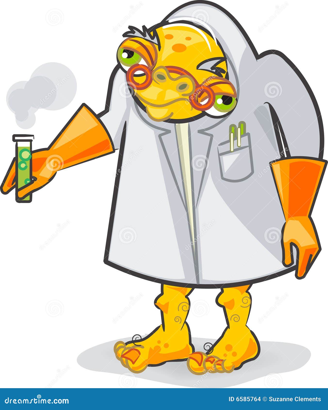 Scientifique fou illustration de vecteur. Illustration du vieux - 6585764