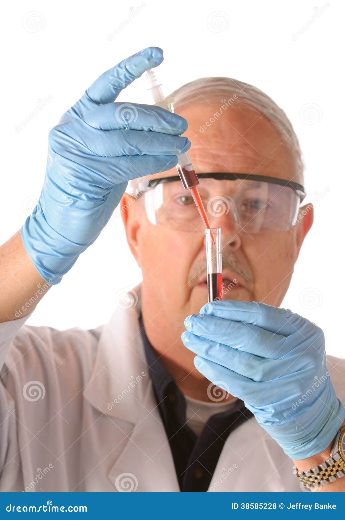 Scientis with blood stock photo. Image of growth, nurse - 38585228