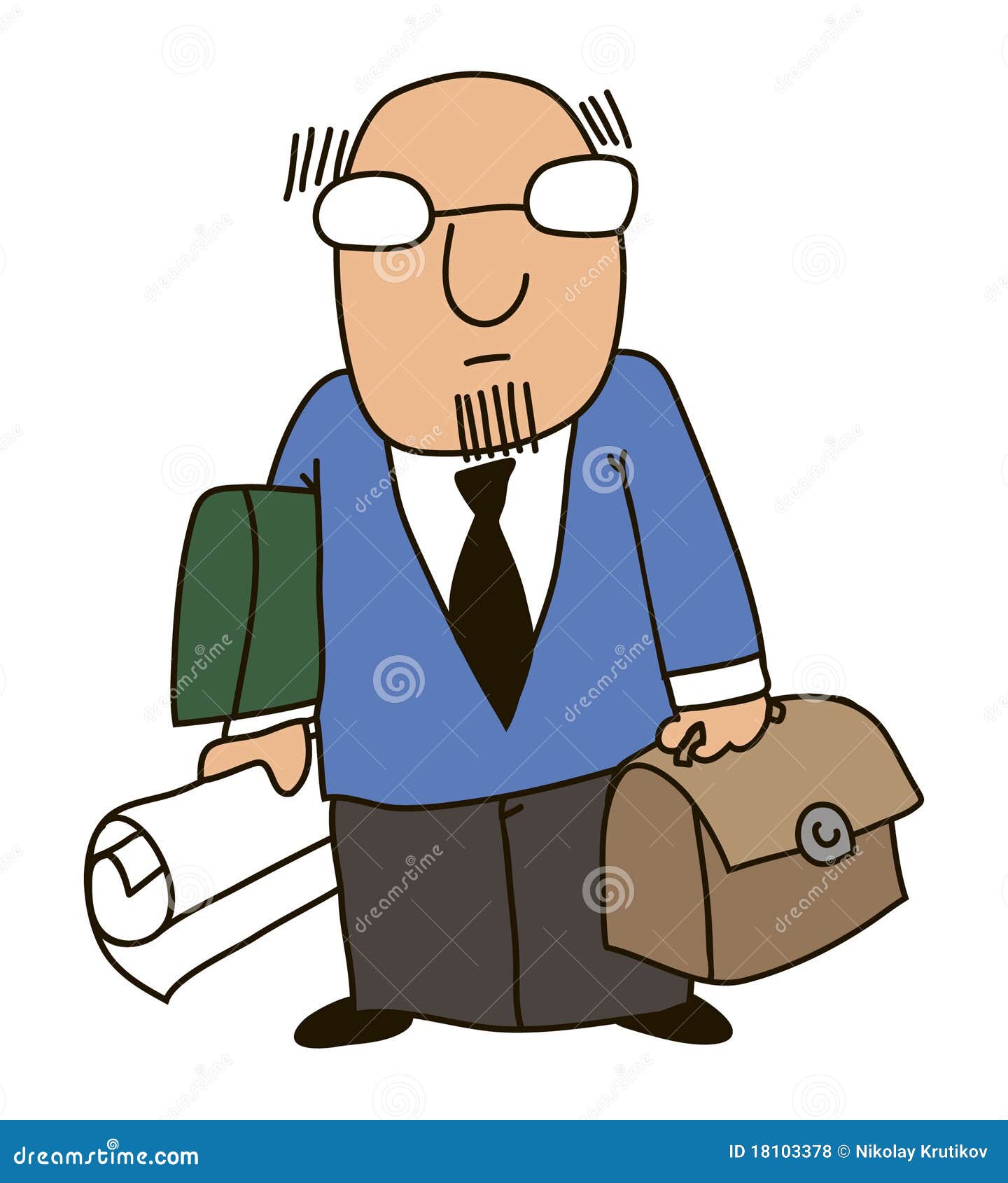 Professor-historian In The Room. Flip Chart. Animated Character ...