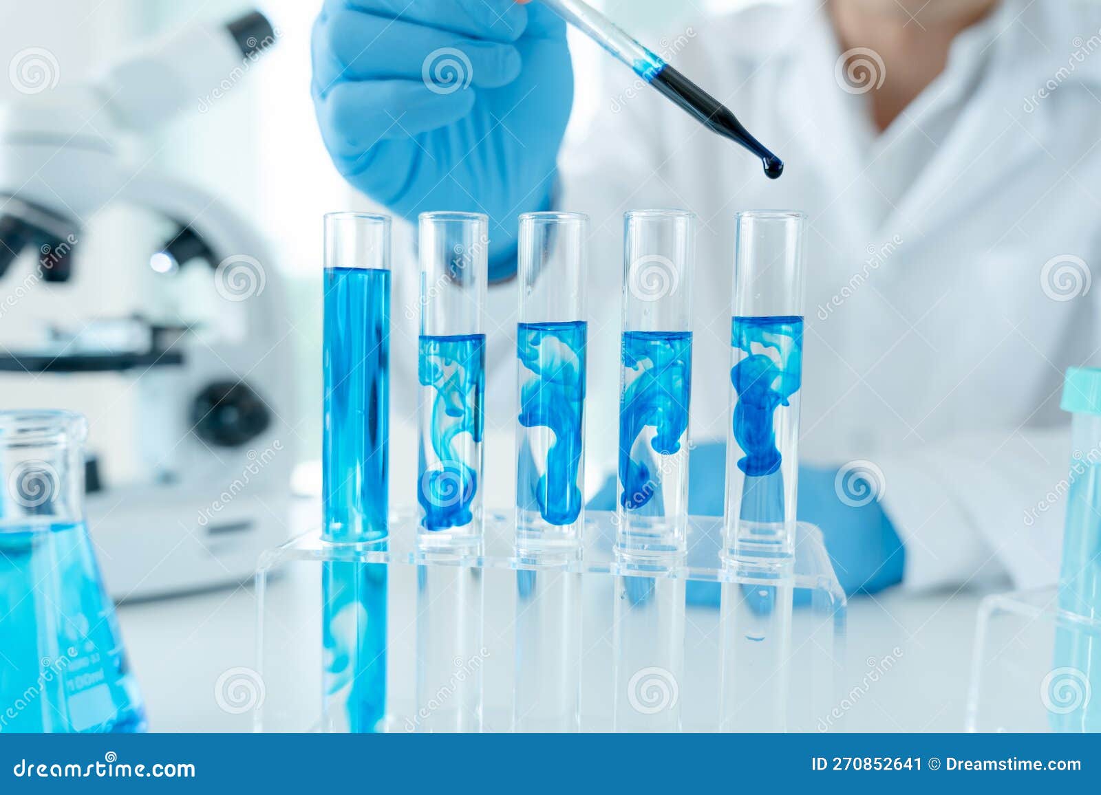 Scientist Analyze Biochemical Samples in Advanced Scientific Laboratory ...