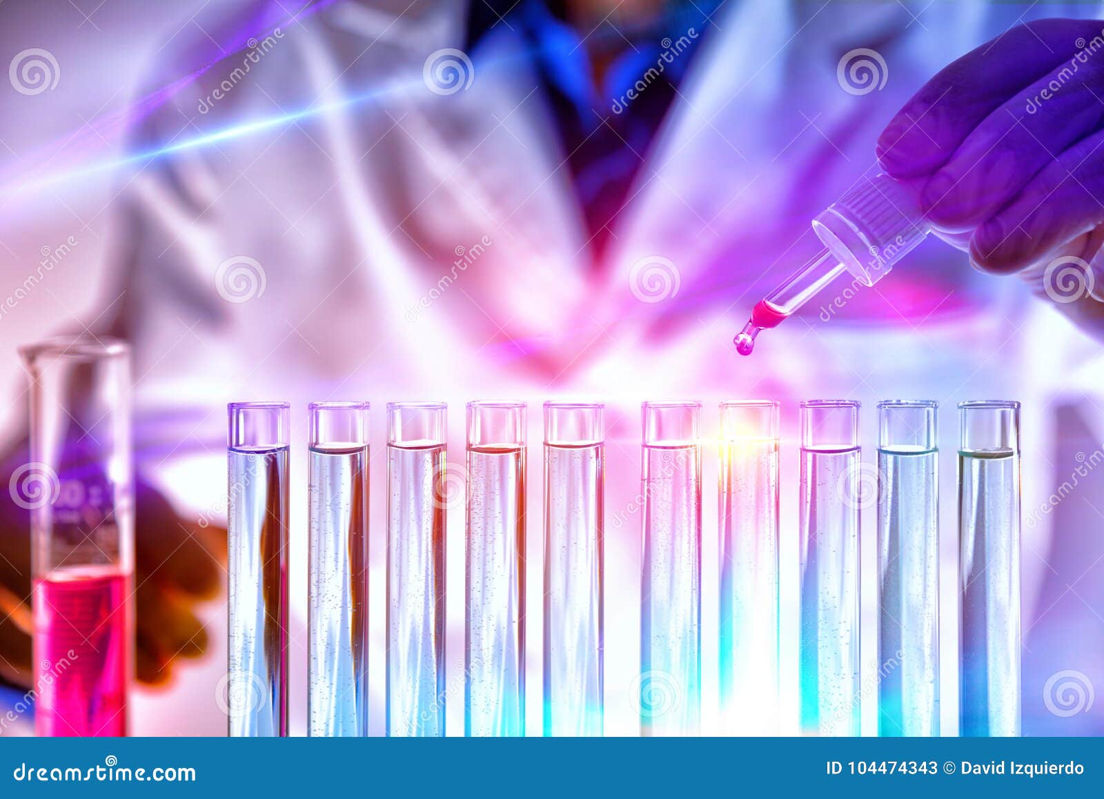 Scientist Analyzing Different Substances in the Laboratory with Stock ...