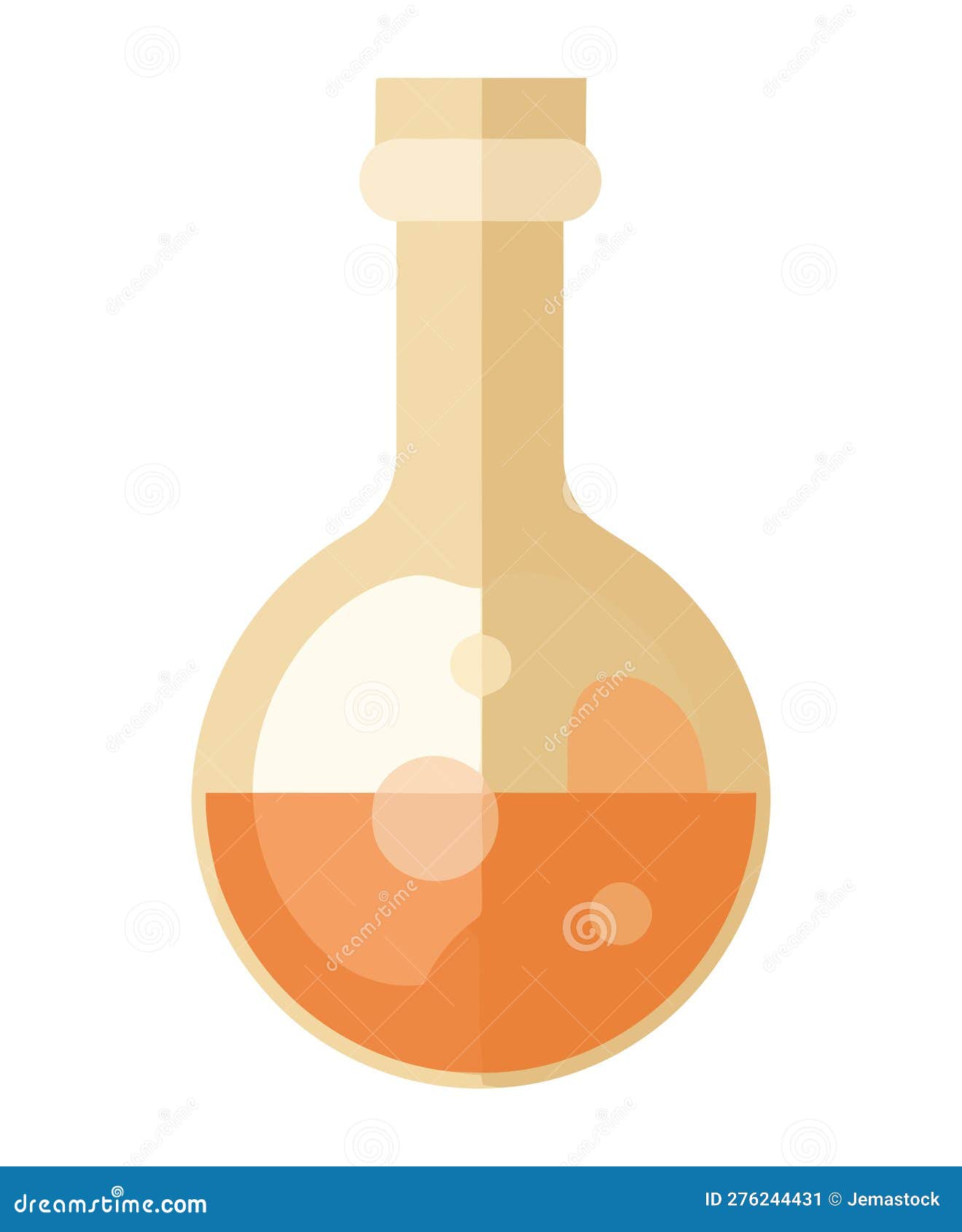 Scientist Analyzing Liquid in Laboratory Flask Illustration Stock ...