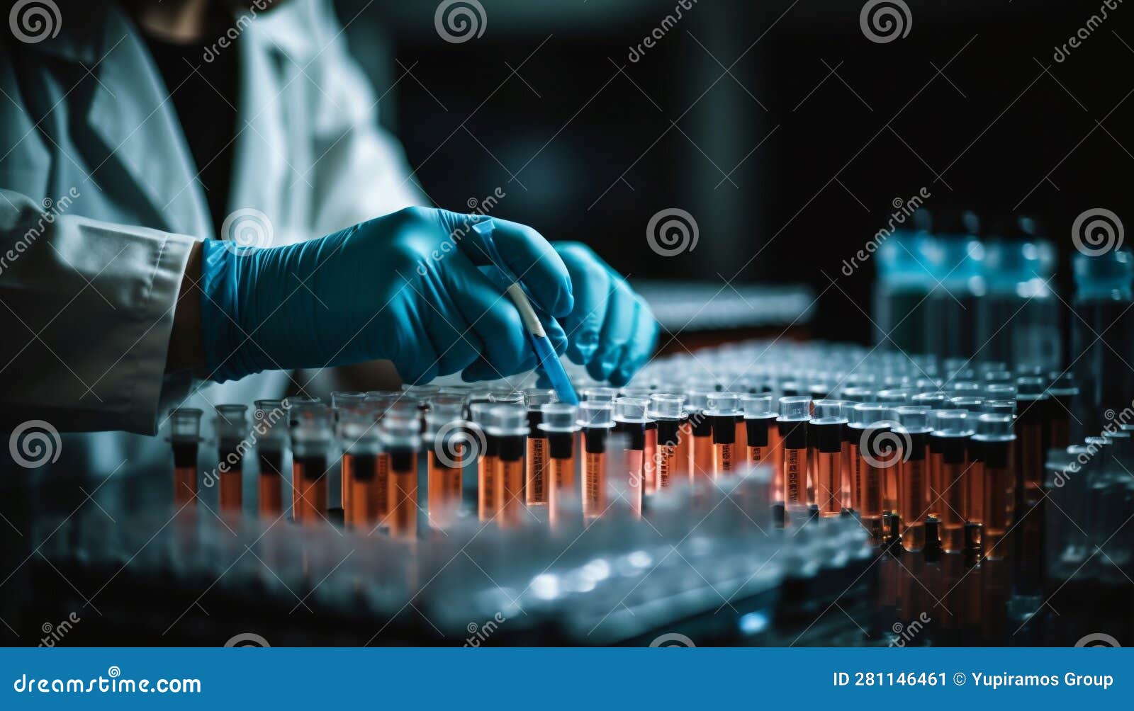 Scientist Analyzing Dna Of Cultured Chicken Meat On Tablet Pc Screen ...