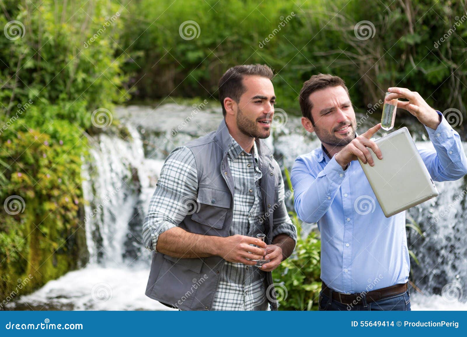 Scientist and Biologist Working Together on Water Analysis Stock Photo ...