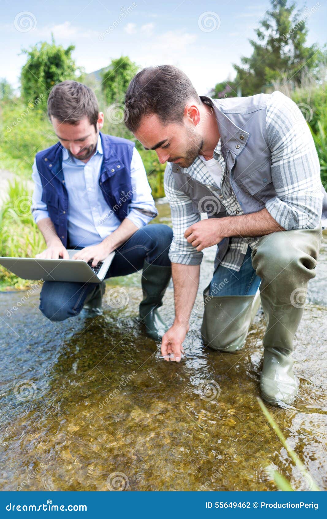 Scientist and Biologist Working Together on Water Analysis Stock Photo ...