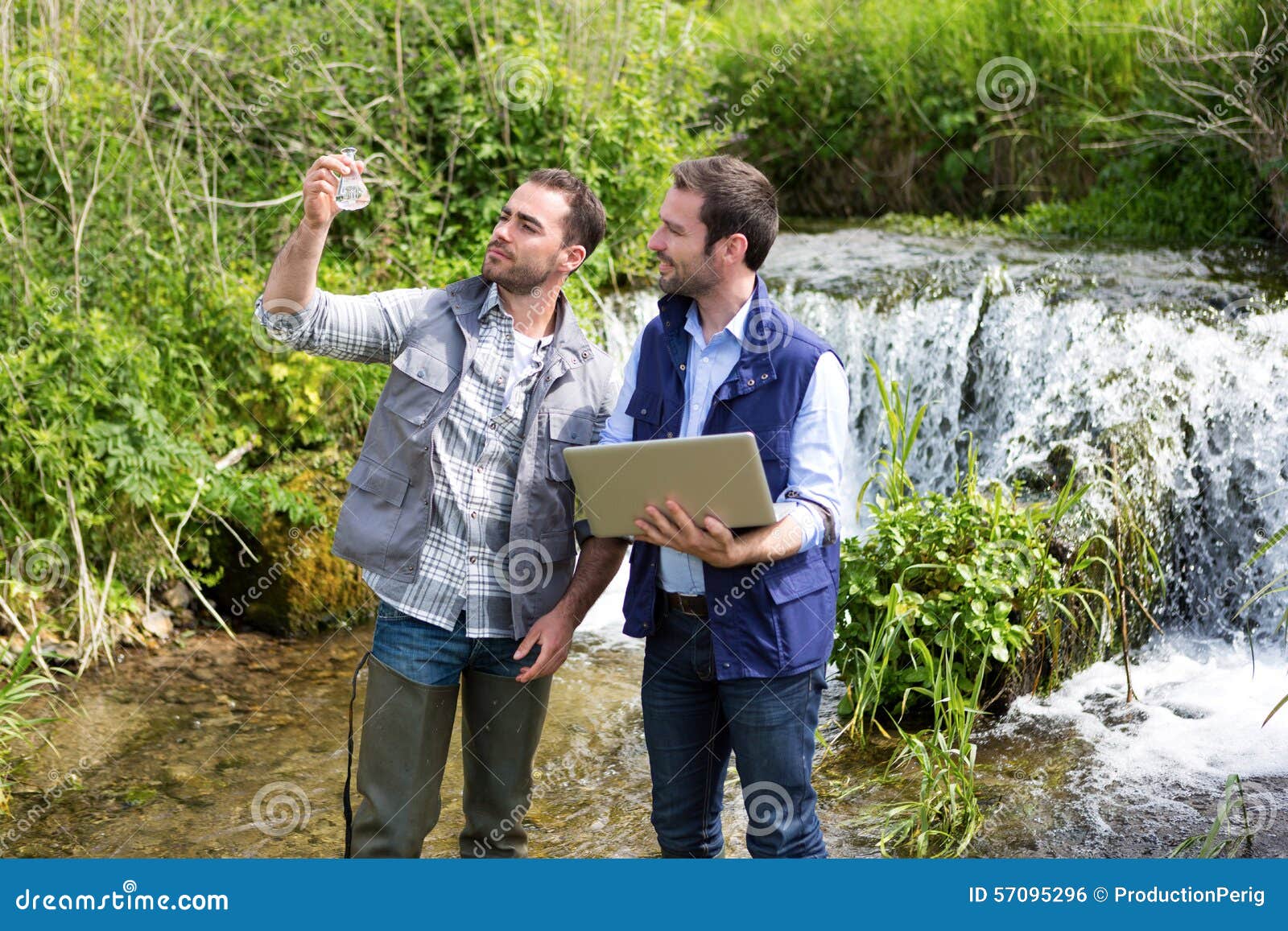 Scientist and Biologist Working Together on Water Analysis Stock Photo ...